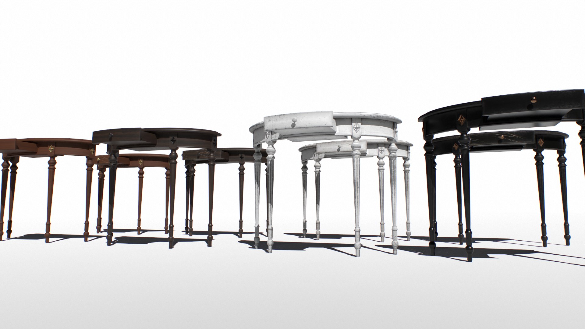 Console table set model - TurboSquid 2096064