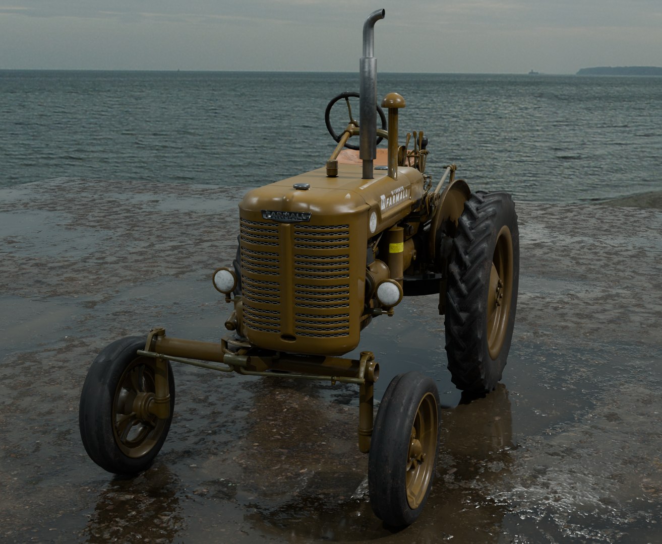 Realistic Old Tractor PBR 4k Low-poly 3D - TurboSquid 2400198