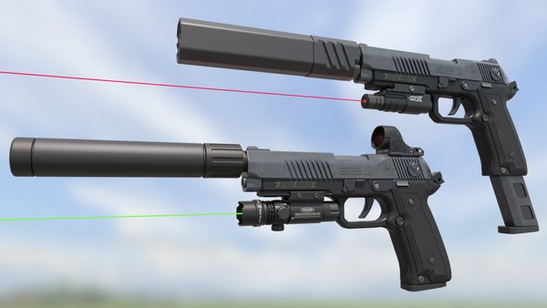 modelo 3d Pistol Burst- Single Fire Splinter 18 - TurboSquid 2027670