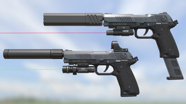 modelo 3d Pistol Burst- Single Fire Splinter 18 - TurboSquid 2027670