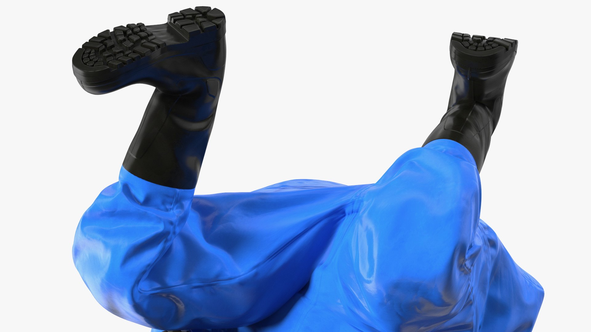 Fully Encapsulating Chemical Protection Suit Squat Pose 3D model ...