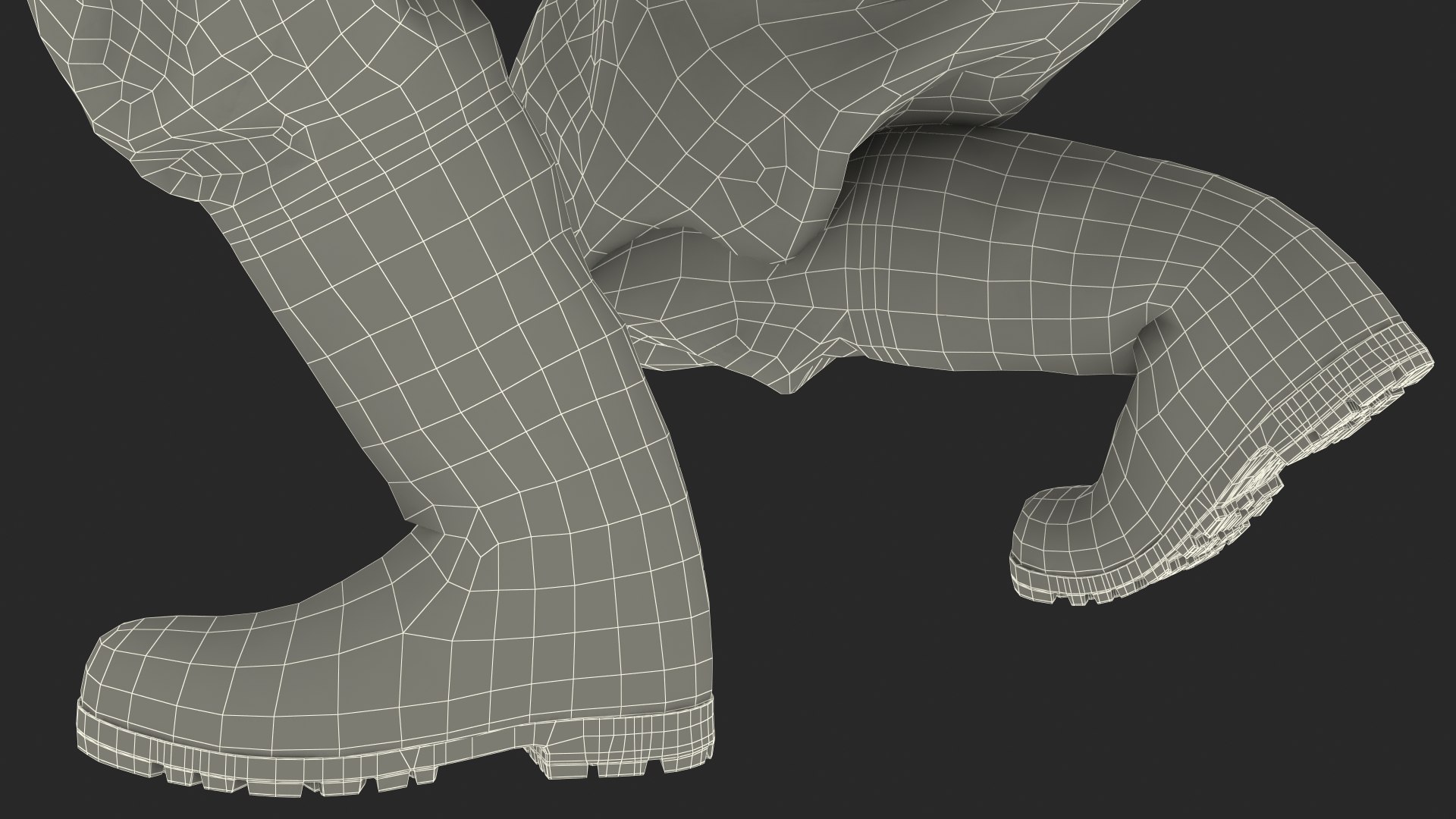 Fully Encapsulating Chemical Protection Suit Squat Pose 3D model ...