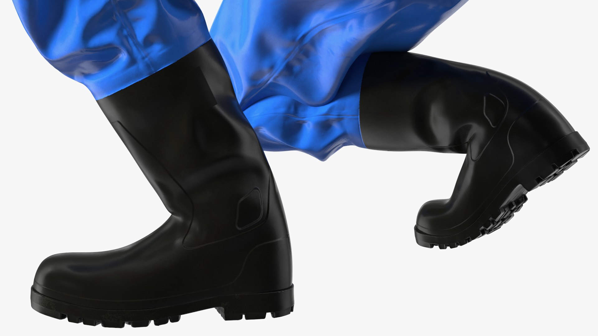 Fully Encapsulating Chemical Protection Suit Squat Pose 3D model ...