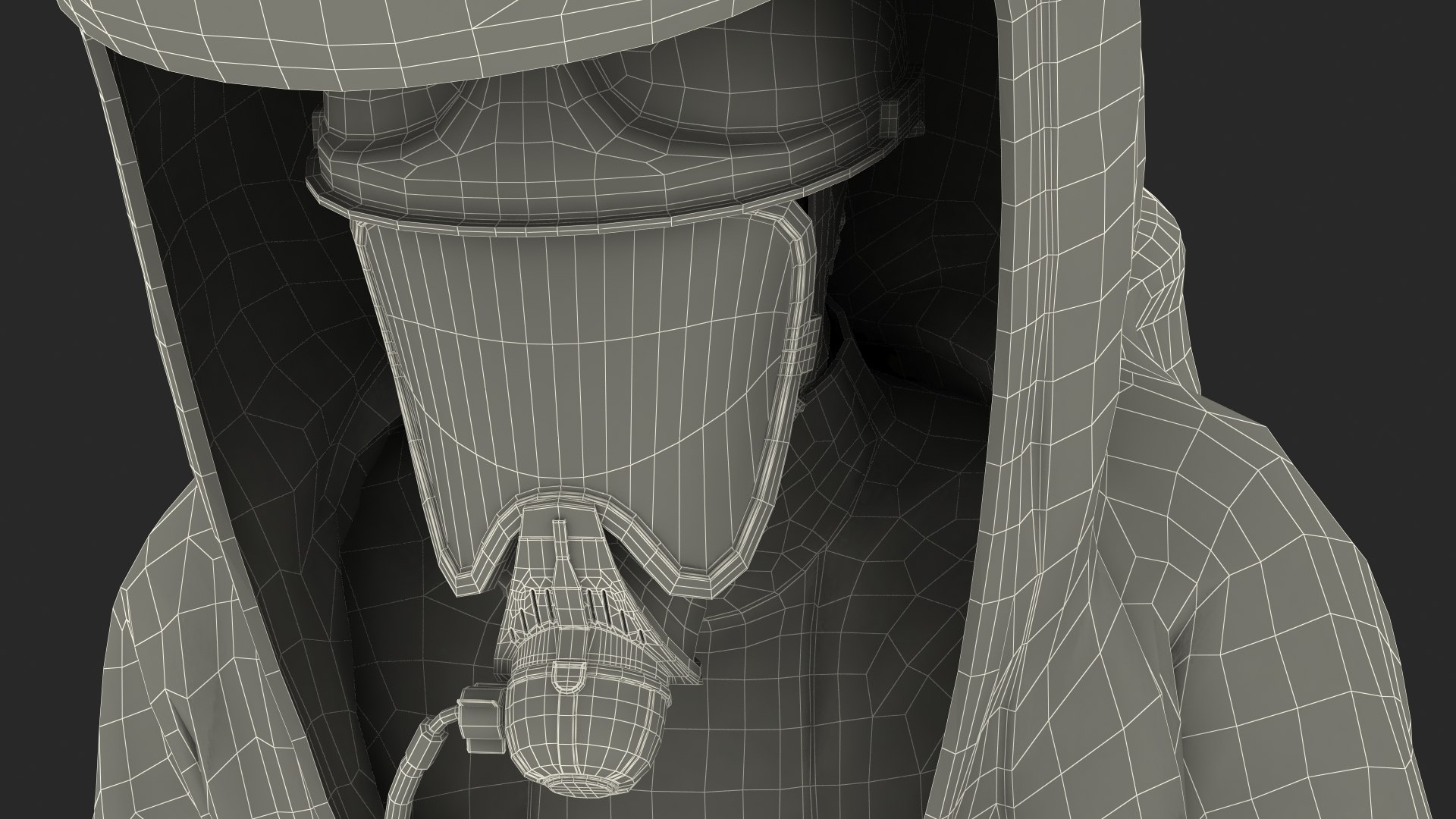 Fully Encapsulating Chemical Protection Suit Squat Pose 3D model ...