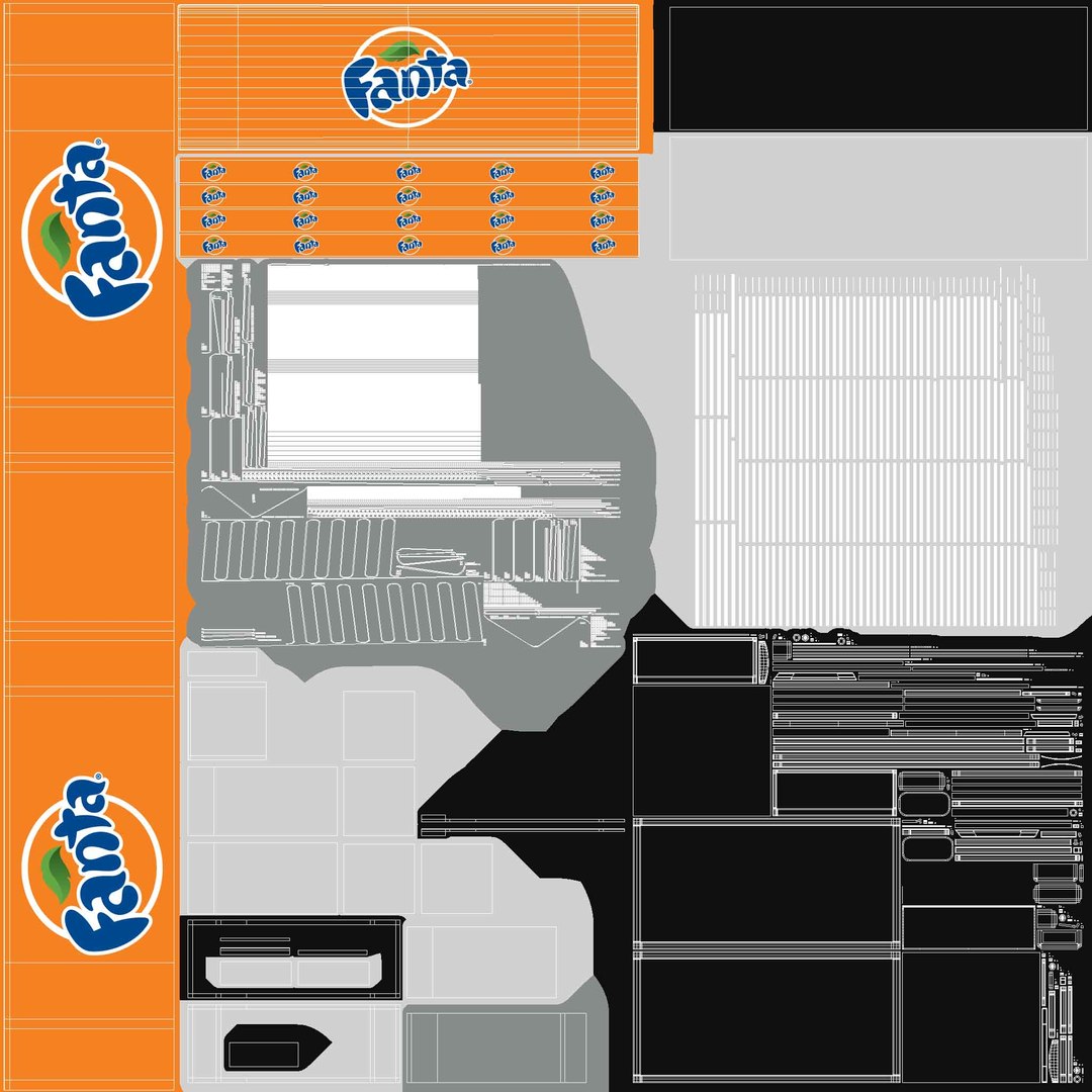 3D Model Fanta Fridge - TurboSquid 1309787