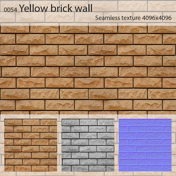 Texture JPEG brick wall yellow