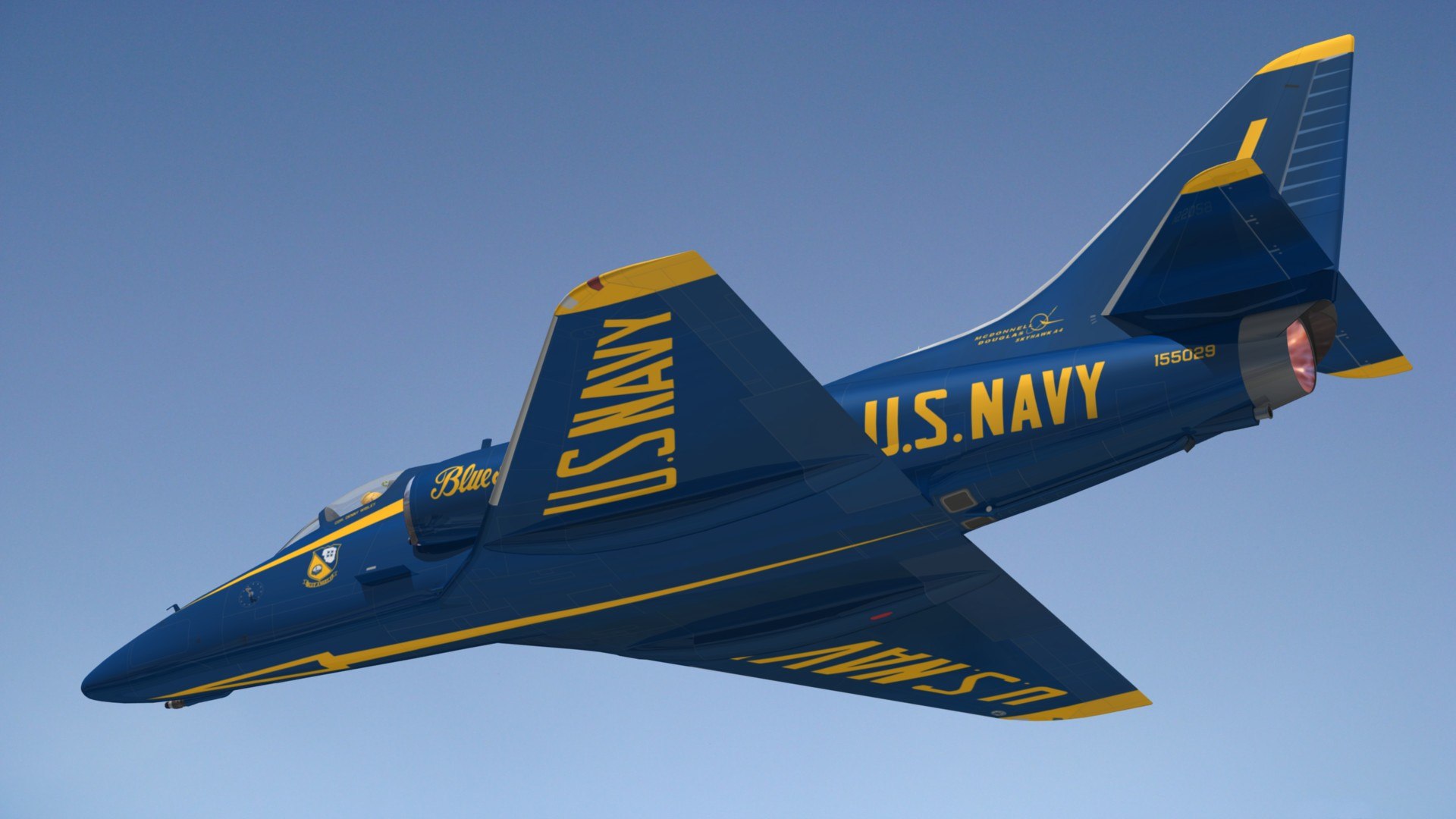 3D Model A4 Skyhawk Blue Angels - TurboSquid 1996852