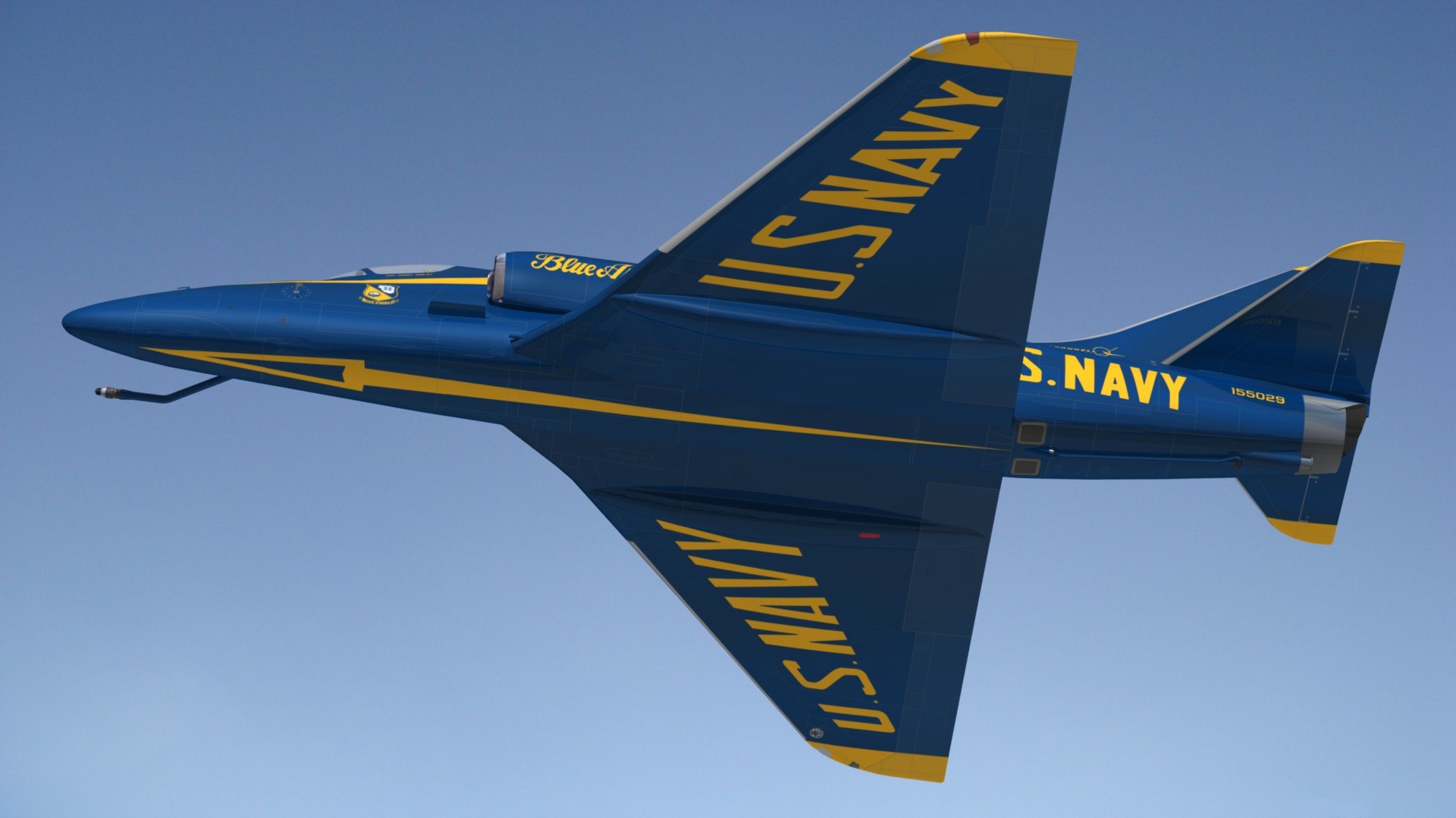 3D Model A4 Skyhawk Blue Angels - TurboSquid 1996852