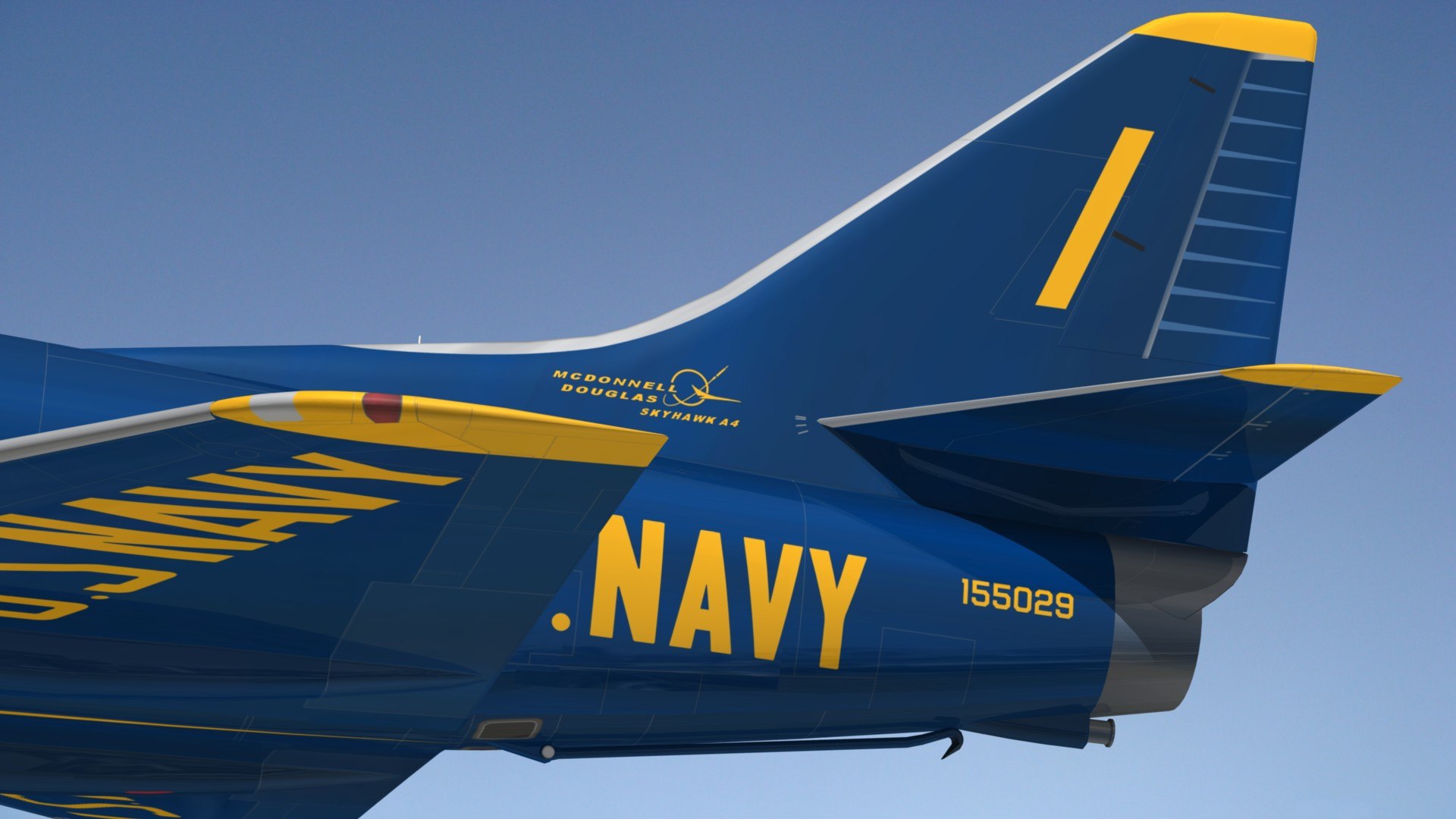 3D Model A4 Skyhawk Blue Angels - TurboSquid 1996852