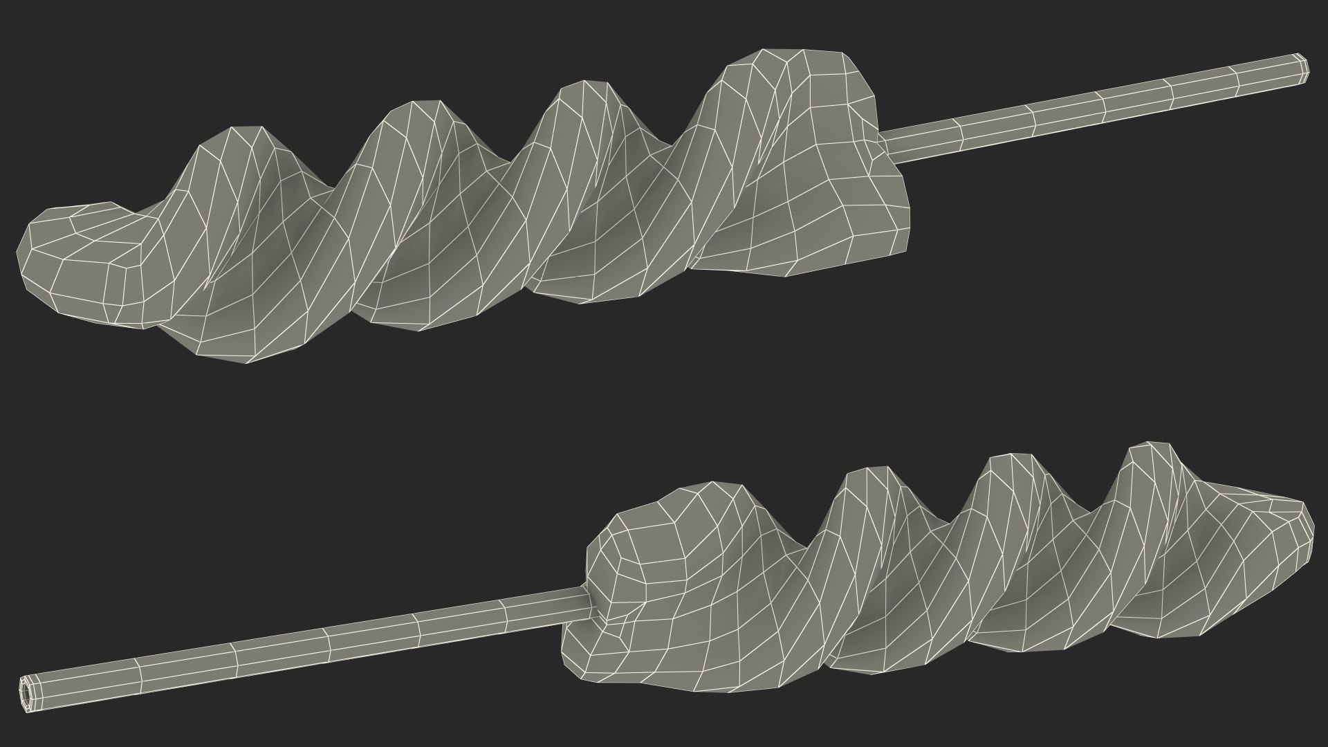 Striped Lollipop on a Stick 3D model - TurboSquid 1785446