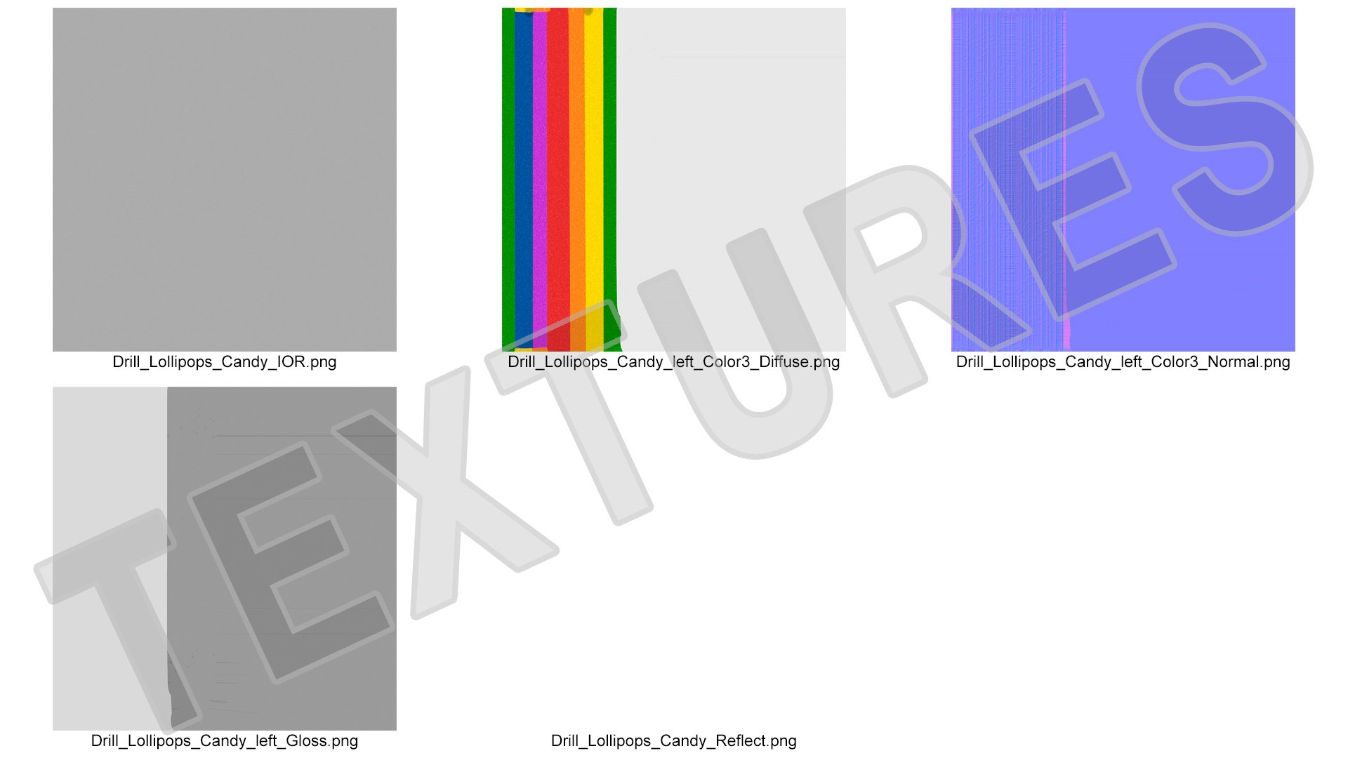 Striped Lollipop On A Stick 3D Model - TurboSquid 1785446