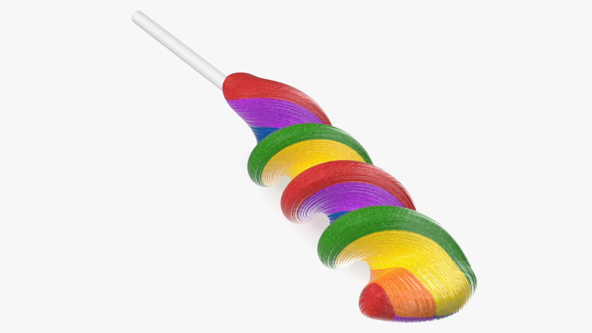 Striped Lollipop on a Stick 3D model - TurboSquid 1785446