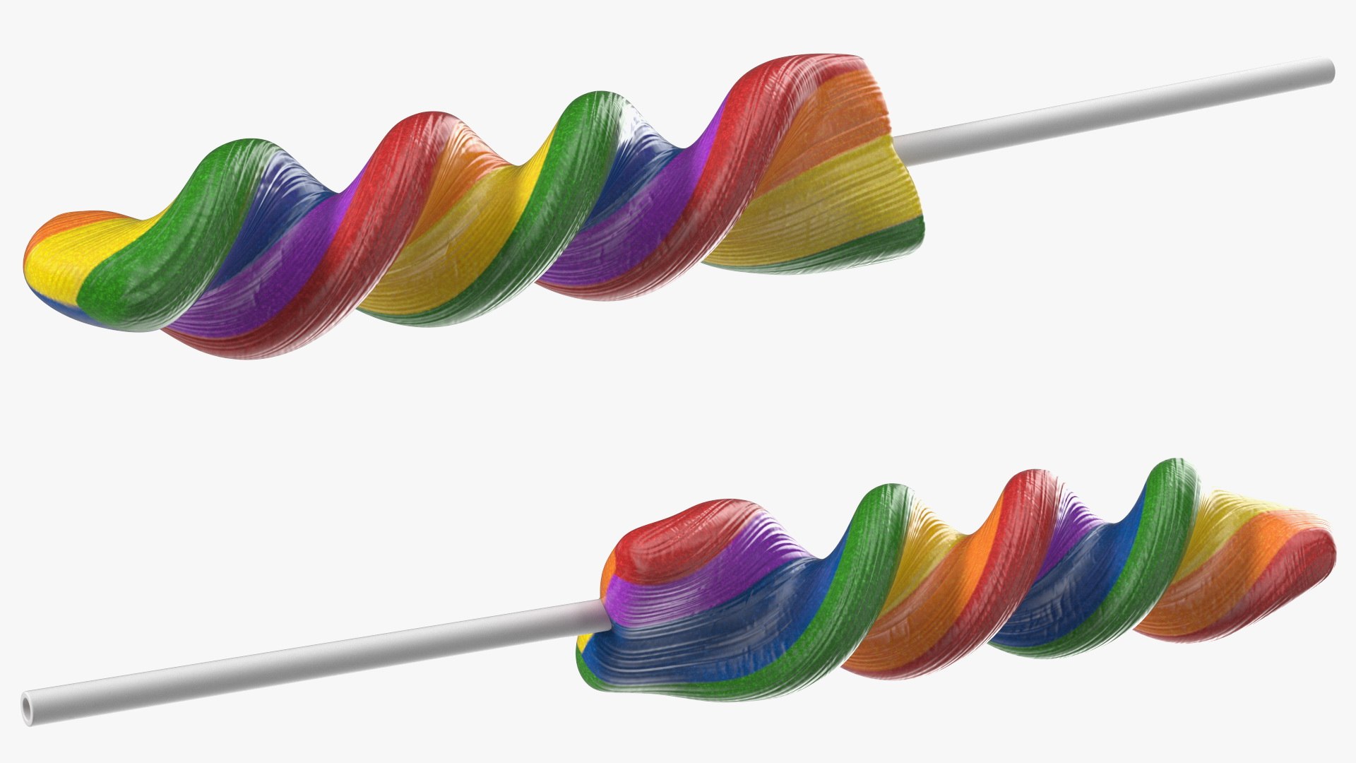 Striped Lollipop On A Stick 3D Model - TurboSquid 1785446