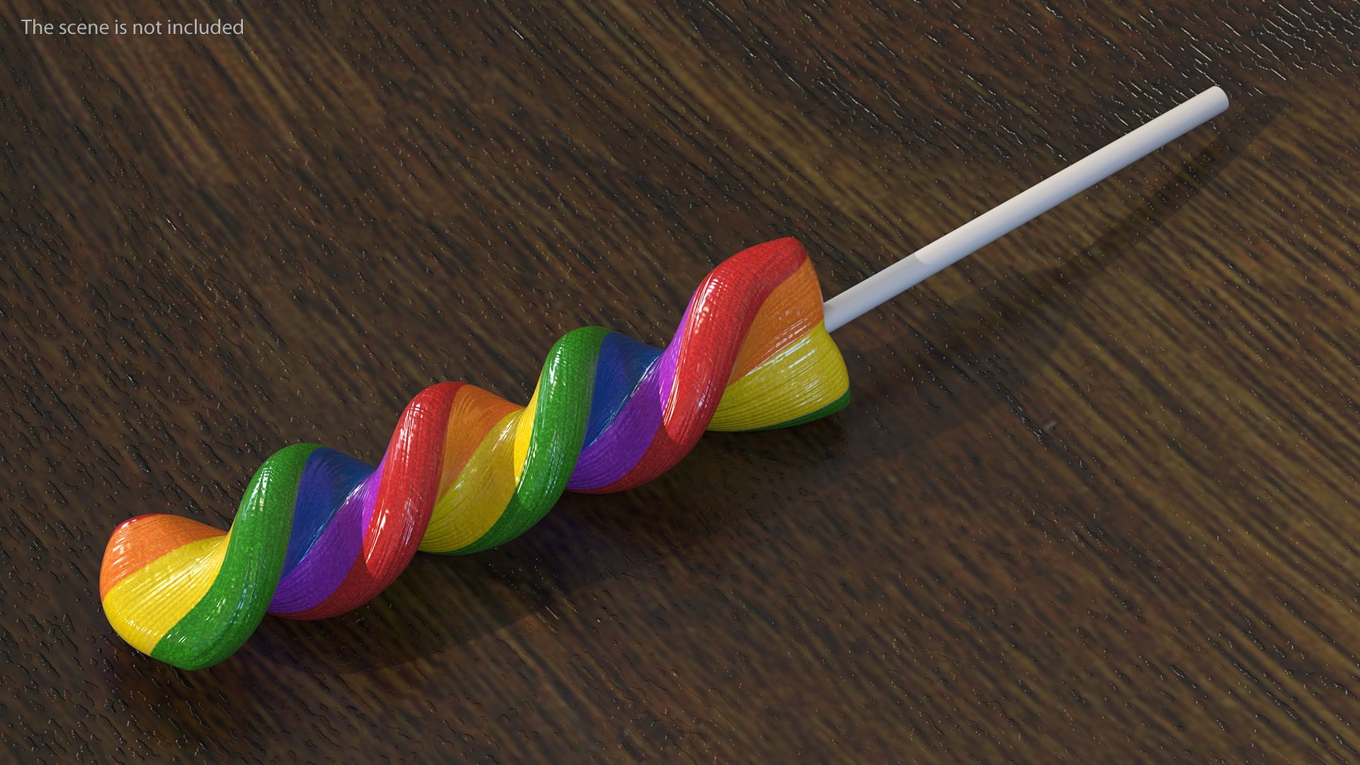 Striped Lollipop On A Stick 3D Model - TurboSquid 1785446