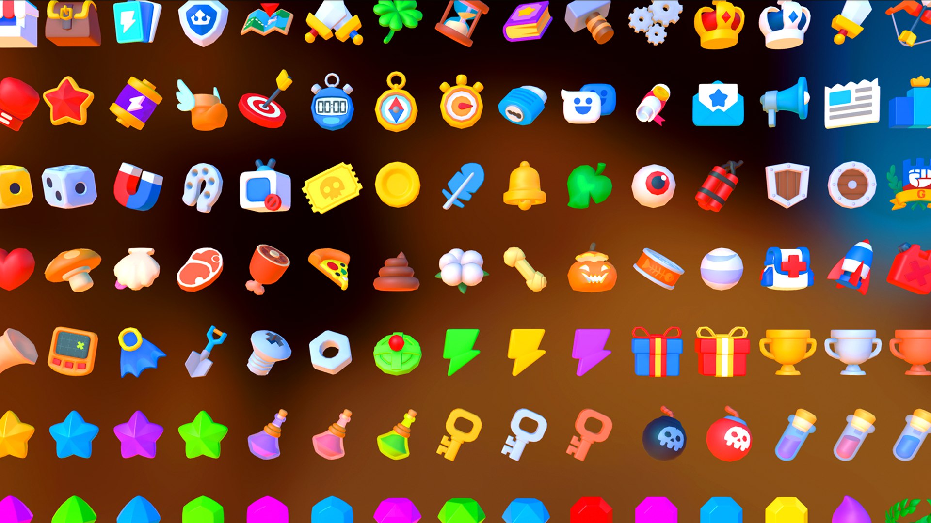 3D Icons - Game Basic1 3D Model - TurboSquid 2359655