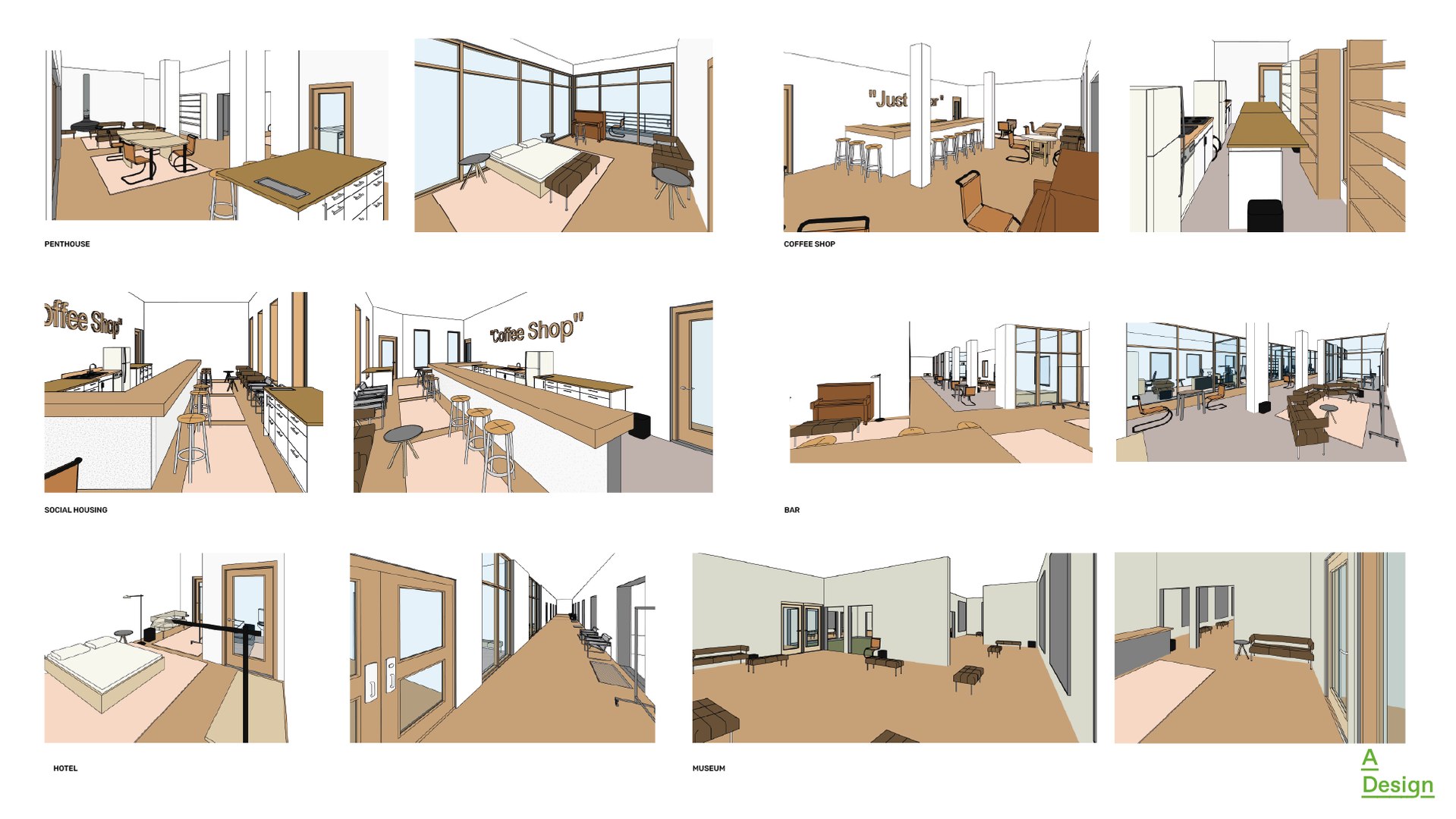 20 Interior spaces - Revit models 3D - TurboSquid 2018344