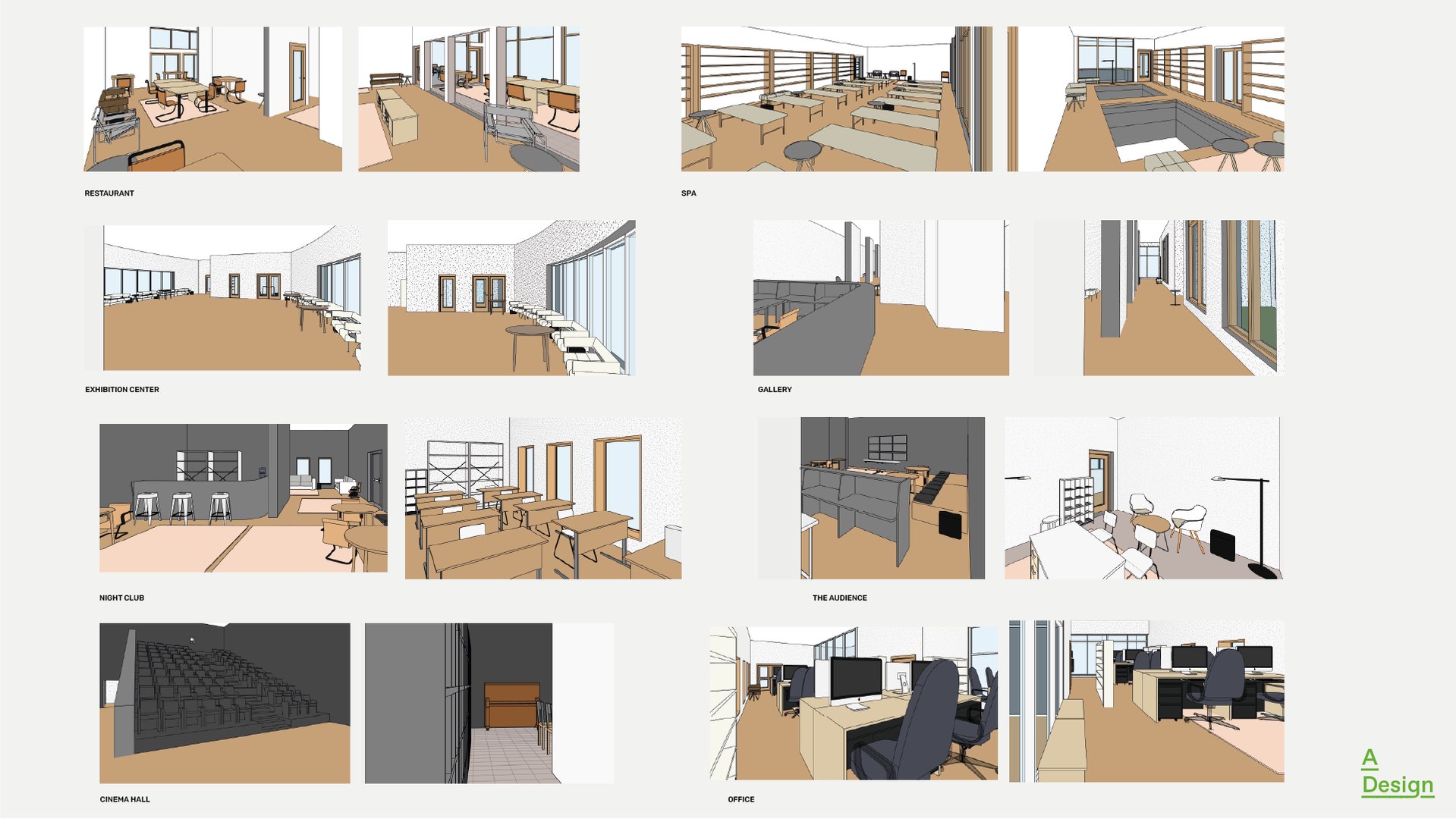 20 Interior spaces - Revit models 3D - TurboSquid 2018344