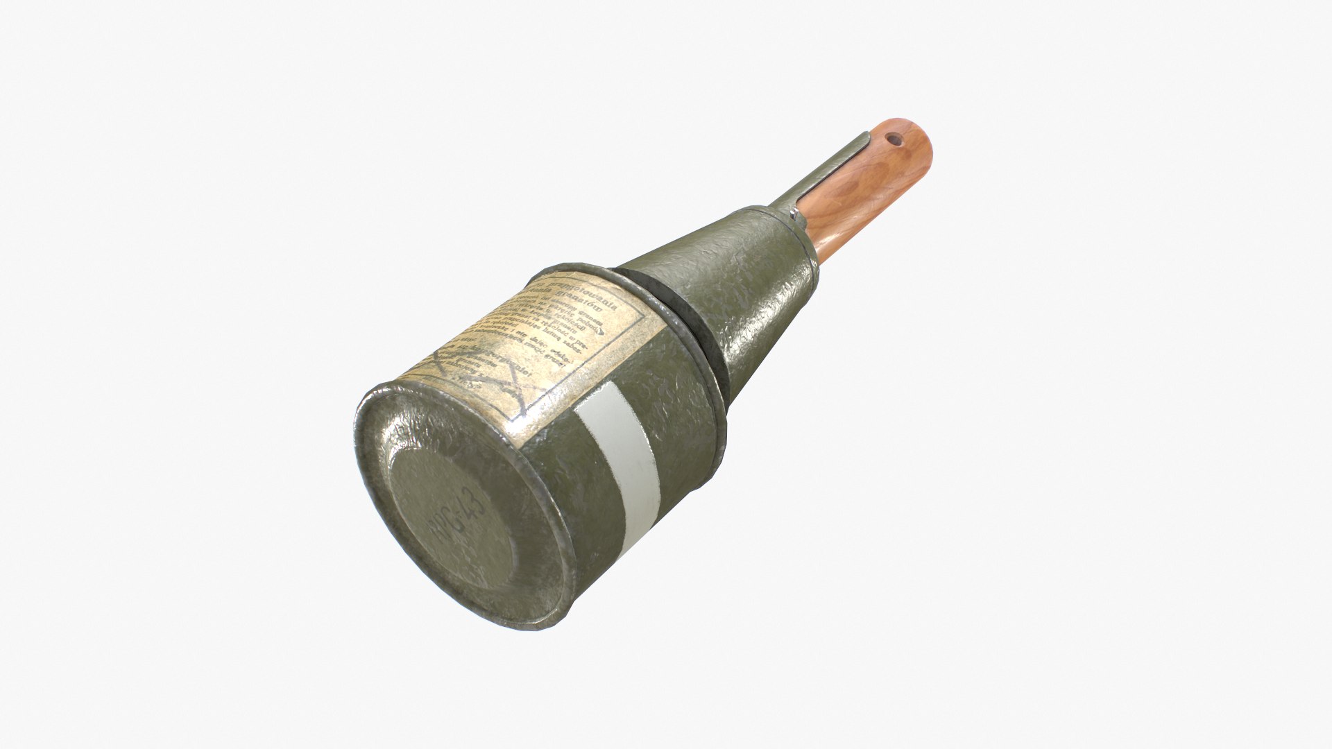 RPG-43 Anti-tank Grenade 3D Model - TurboSquid 1833608