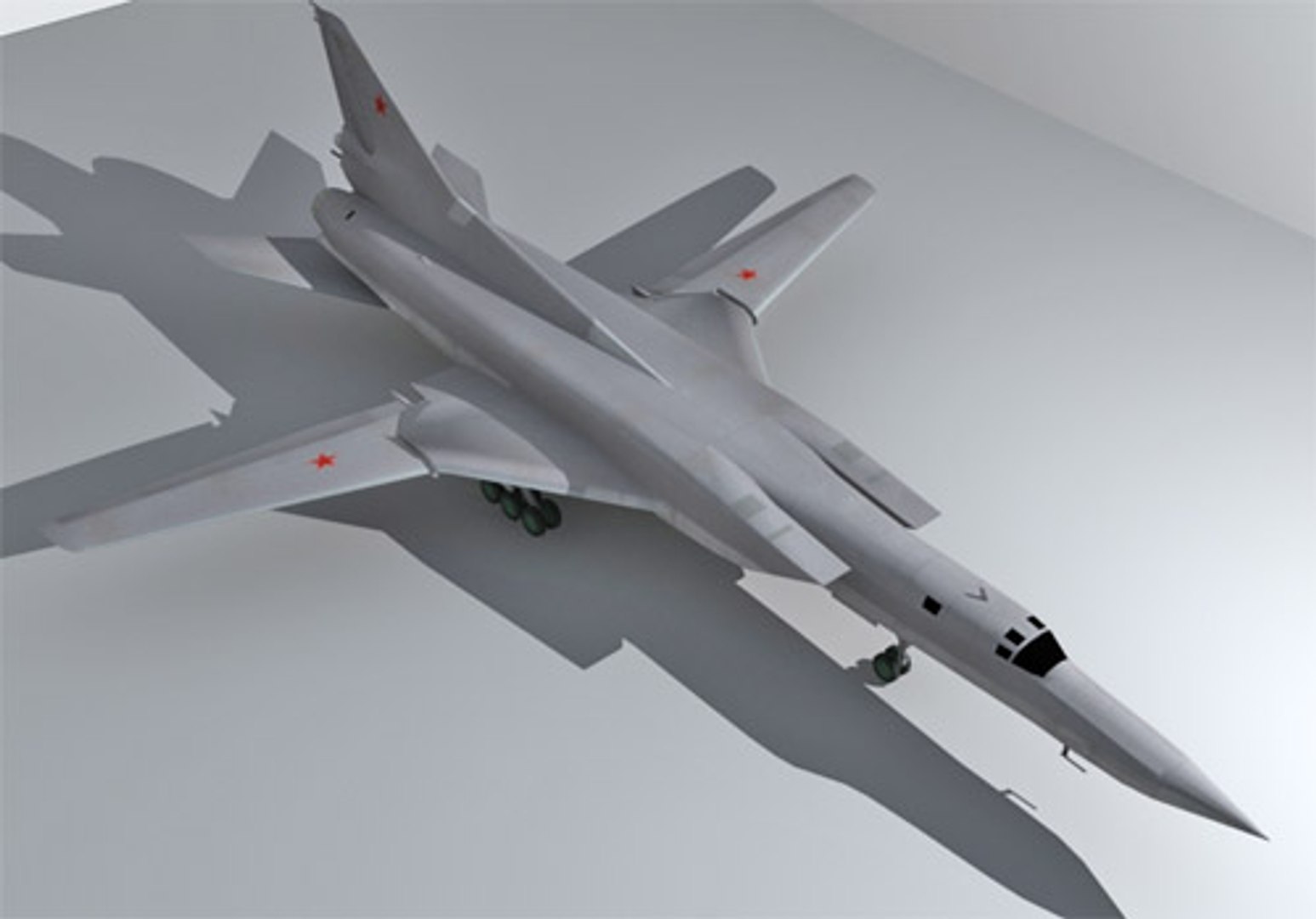 3d Tupolev Bomber Model