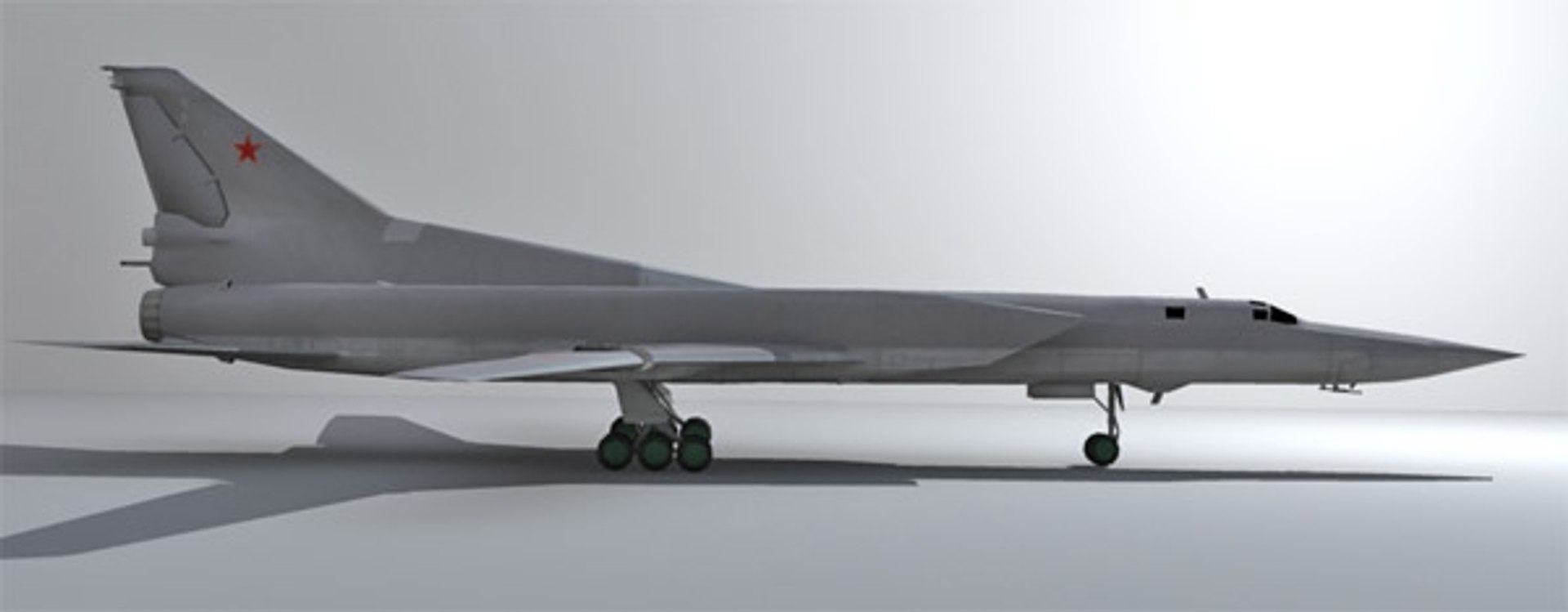 3d Tupolev Bomber Model