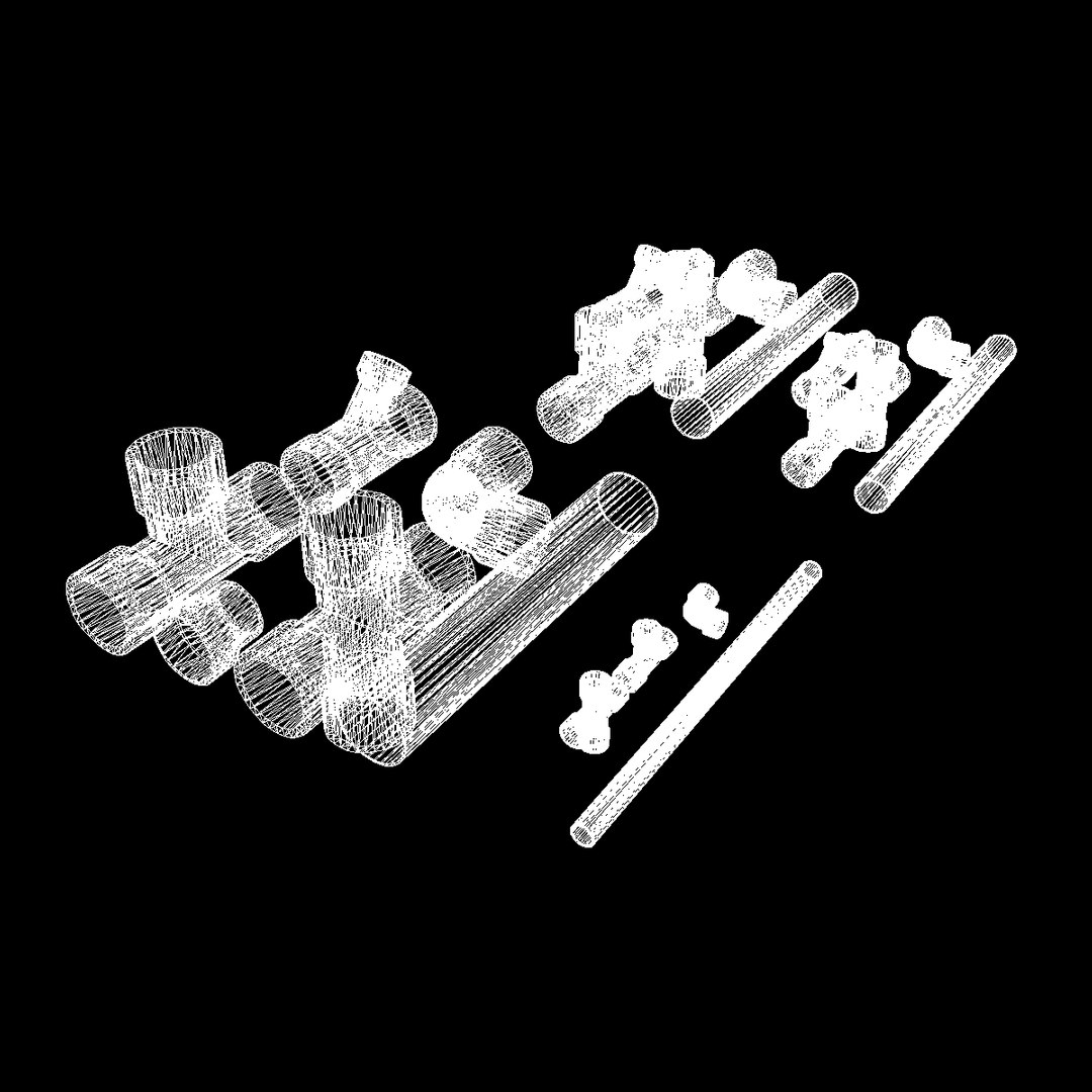 Pvc Water Pipes 3d Model