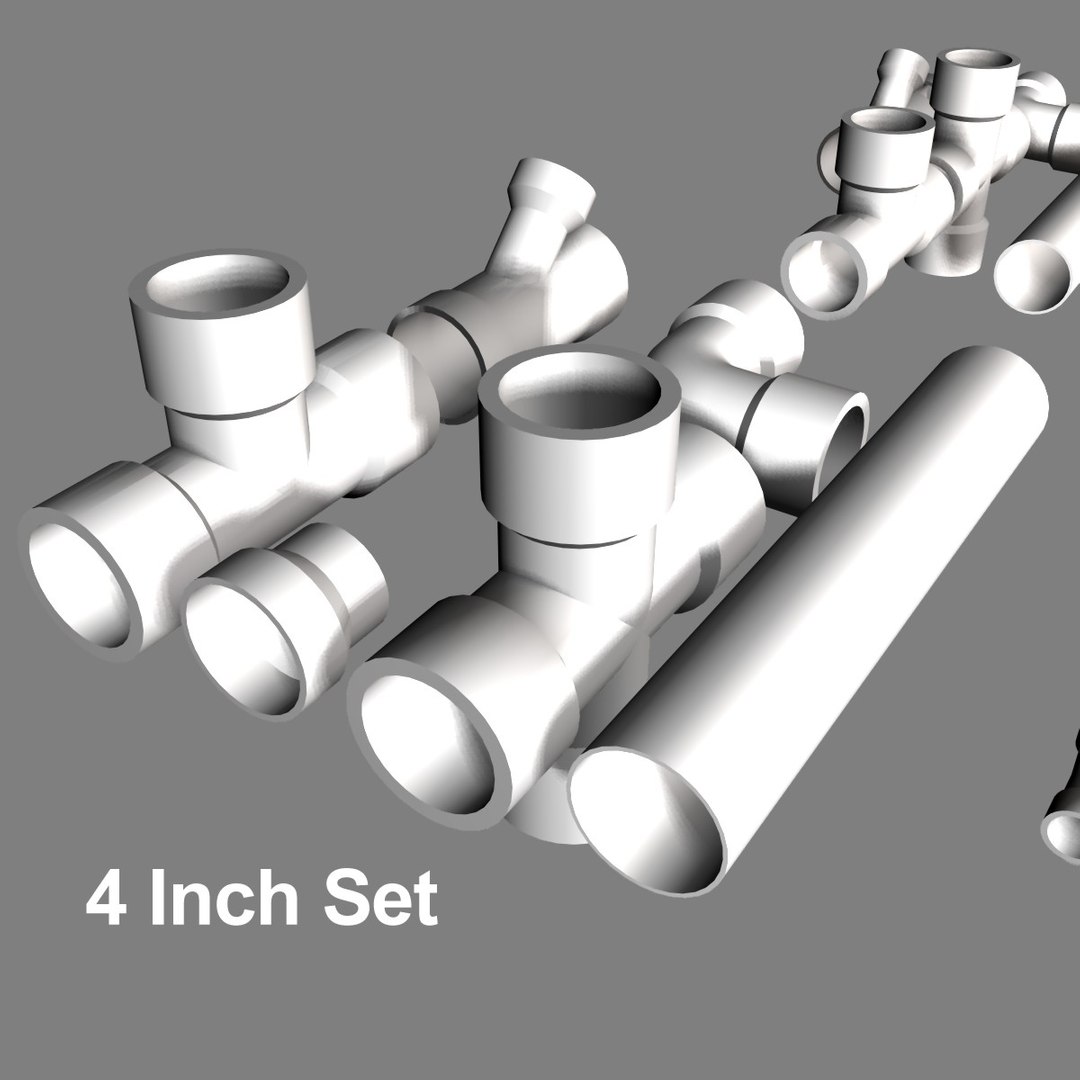 Pvc Water Pipes 3d Model