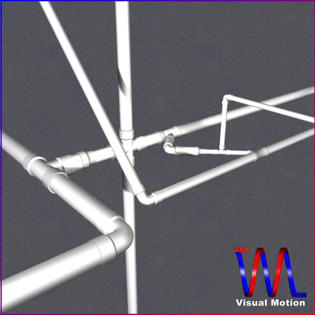 pvc water pipes 3d model