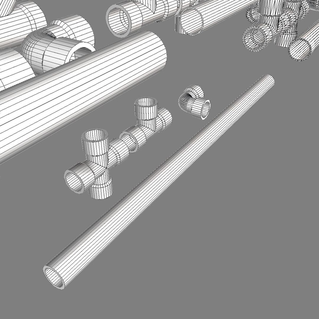 Pvc Water Pipes 3d Model