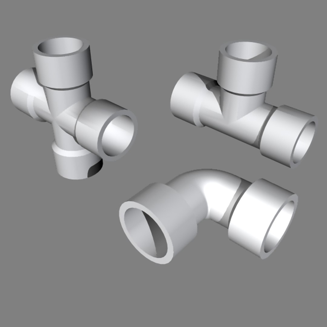 Pvc Water Pipes 3d Model