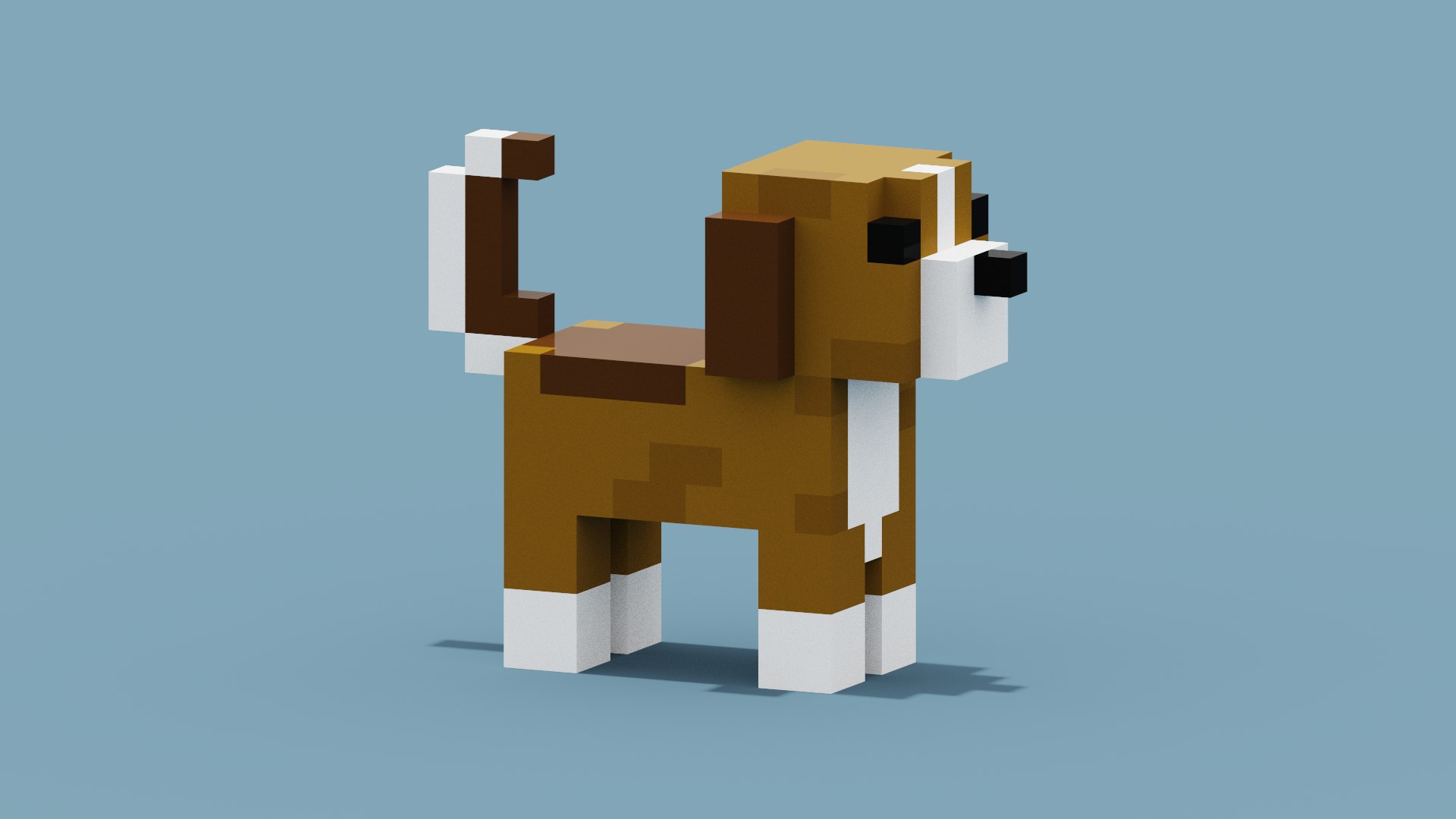 3D Model Voxel Dog - TurboSquid 1902276