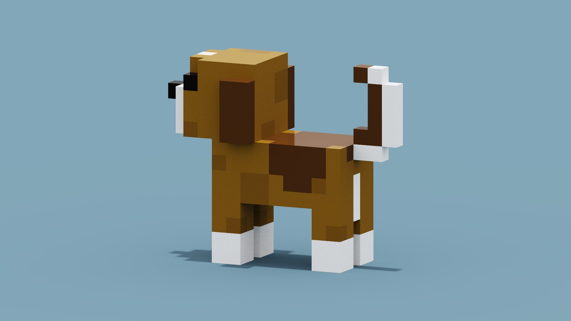 3D Model Voxel Dog - TurboSquid 1902276