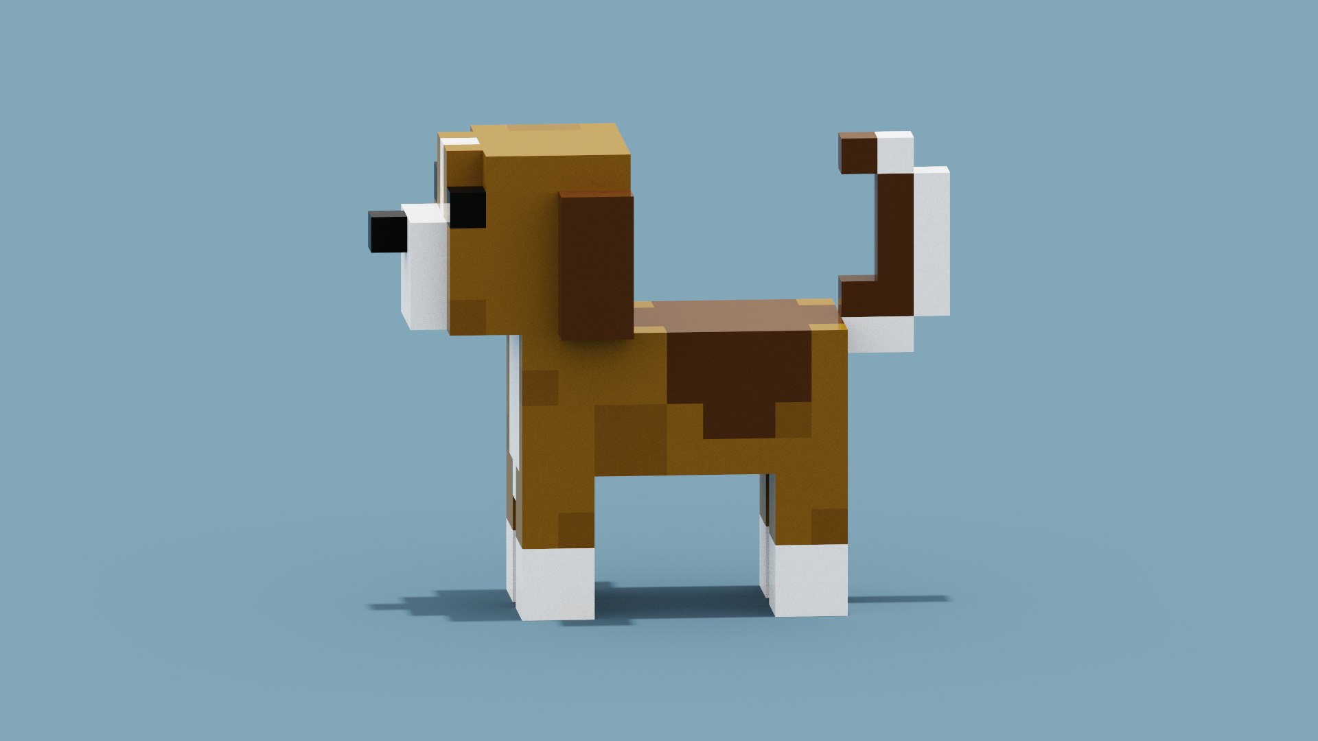 3D Model Voxel Dog - TurboSquid 1902276