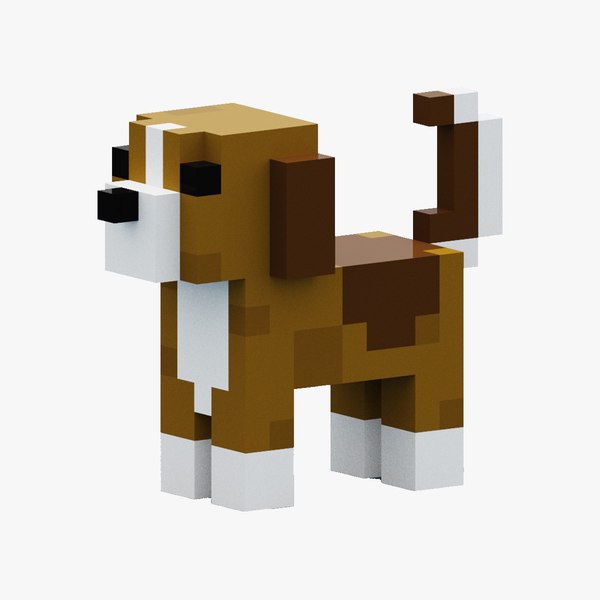 복셀 독 3D 모델 - TurboSquid 1902276