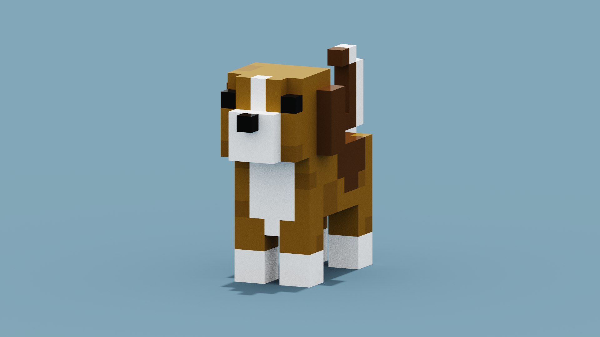 3D Model Voxel Dog - TurboSquid 1902276