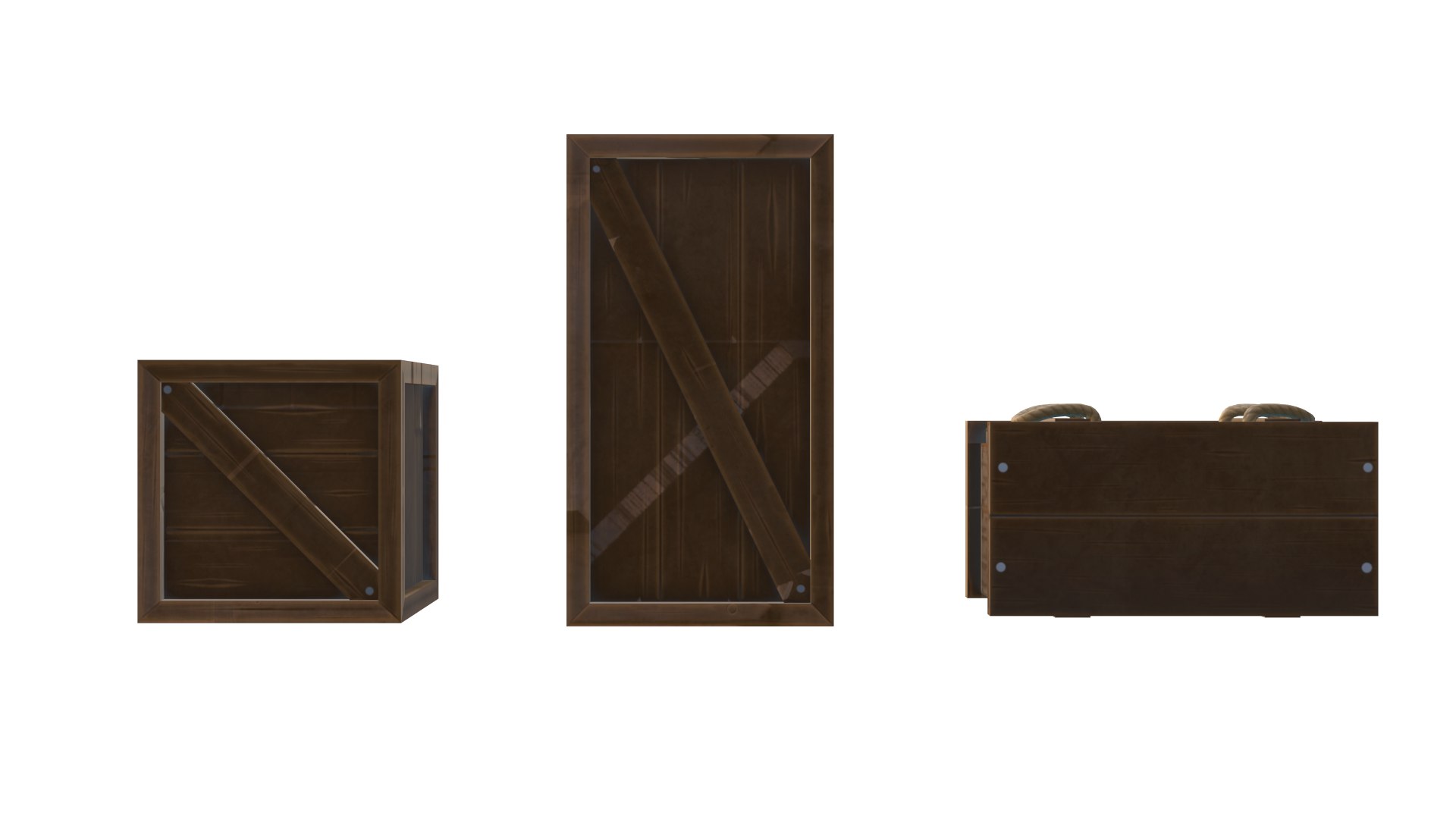 Three Wooden Crates 3D Model 3D - TurboSquid 2301575