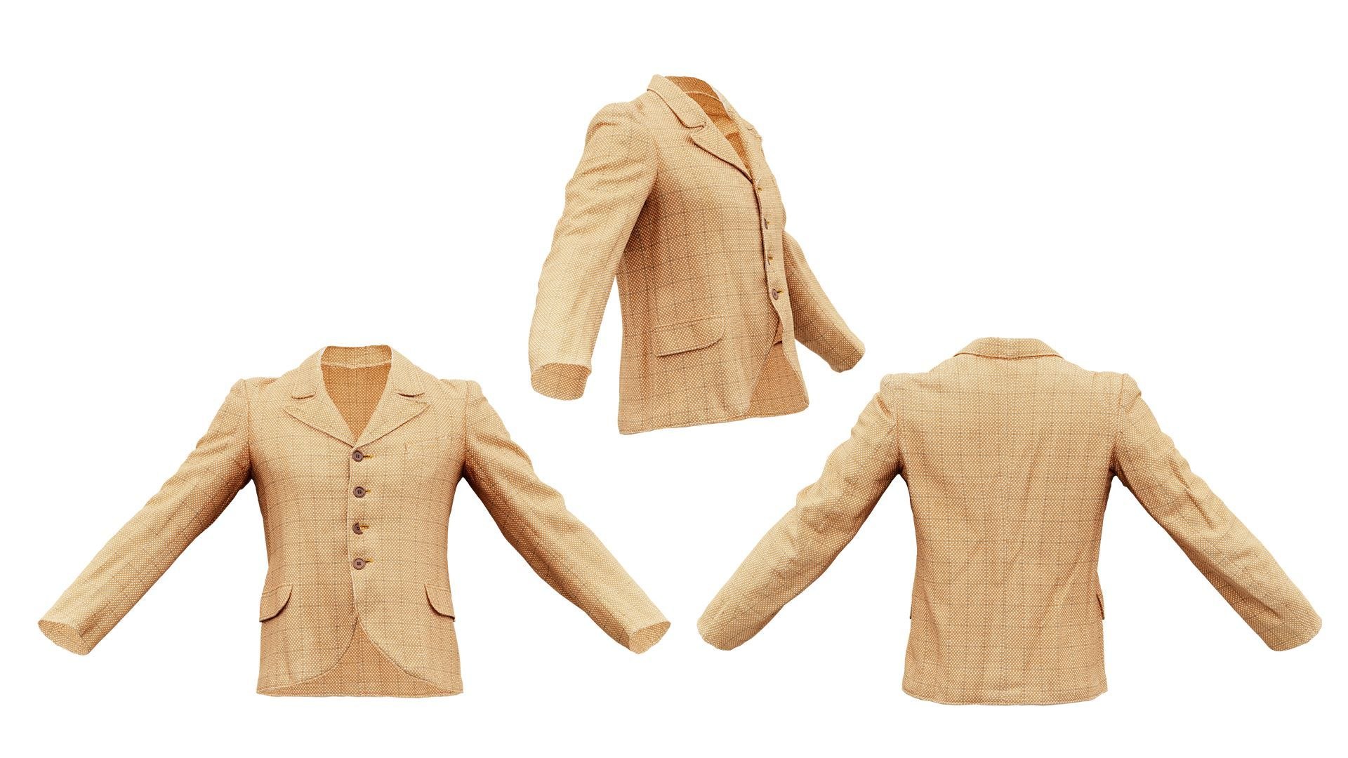 Suit H Vest 3D Model - TurboSquid 1851753