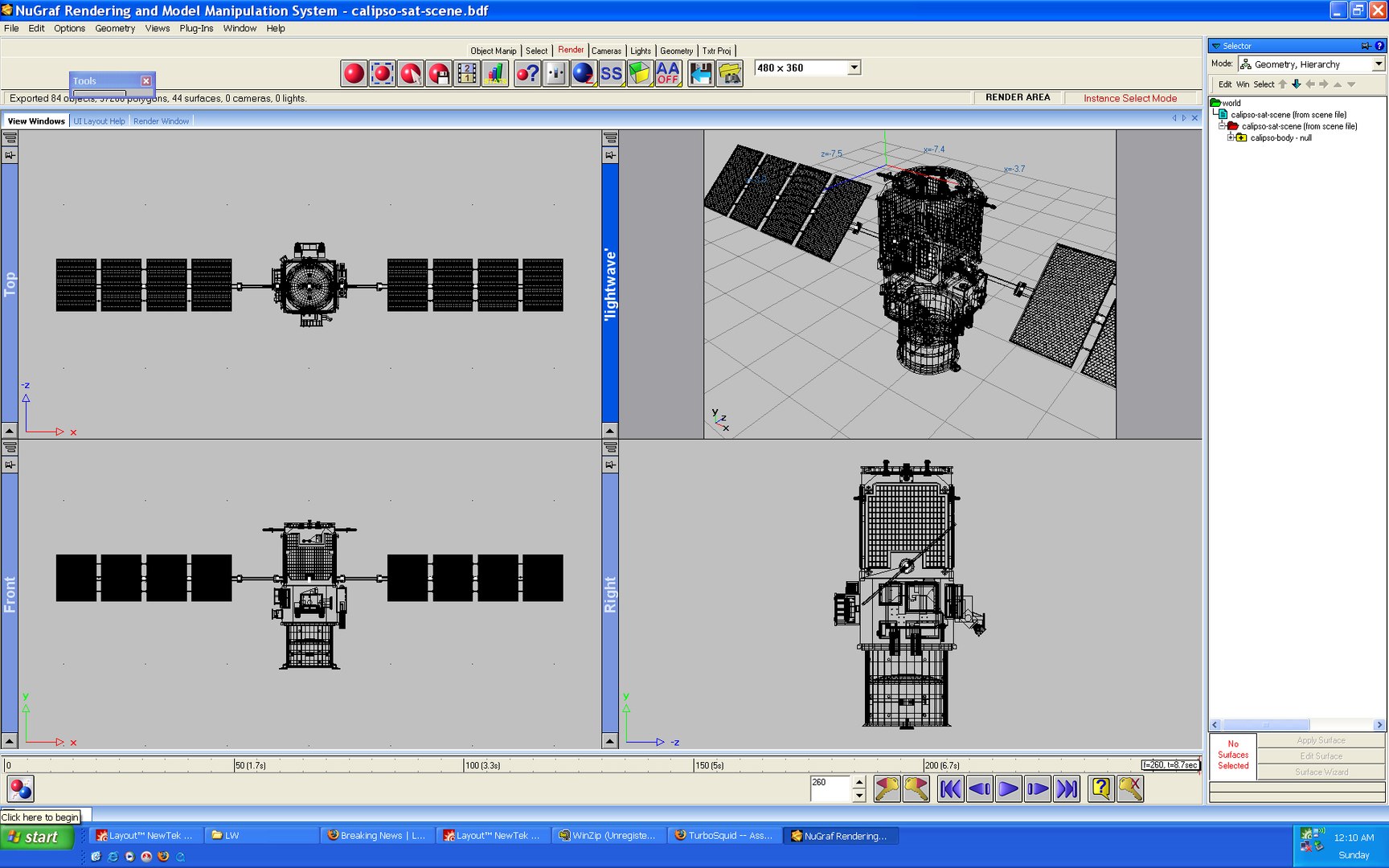 3d Model Calipso Climate Satellite