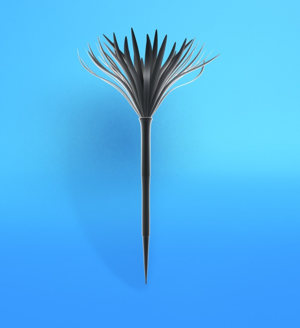 feather worm 3d model