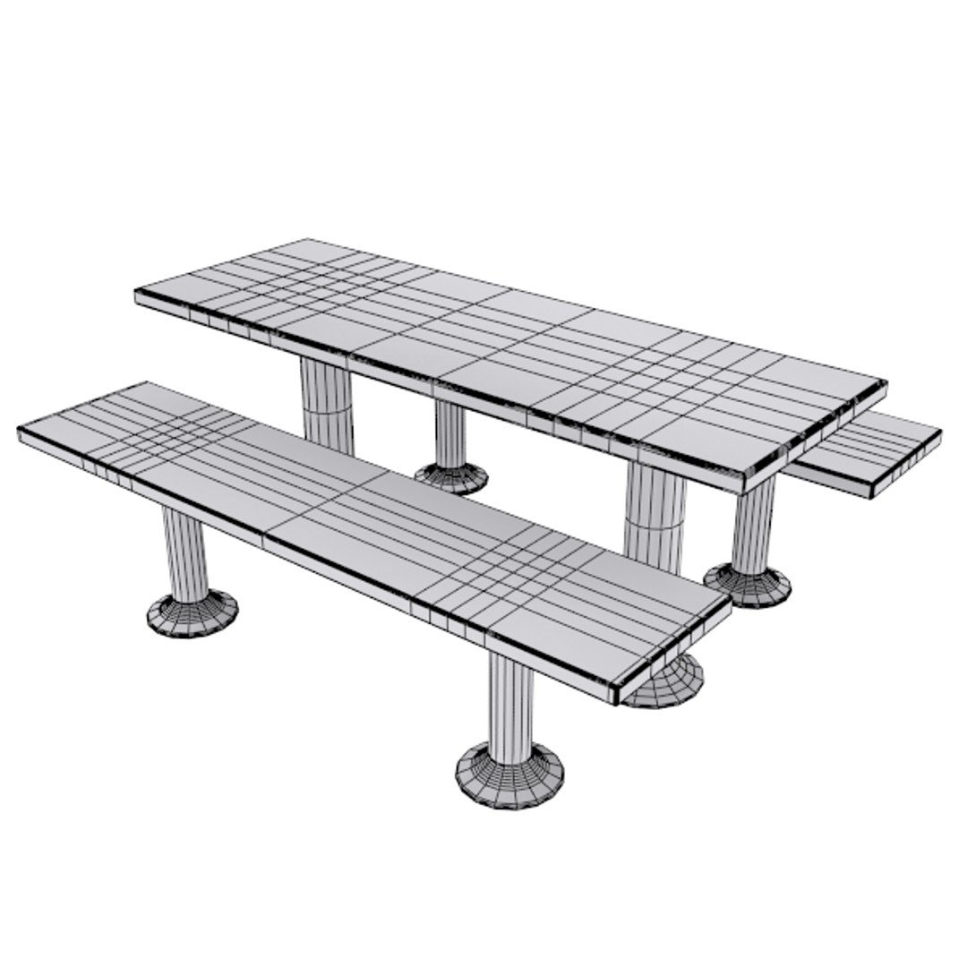 Free Outdoor Table 3d Model