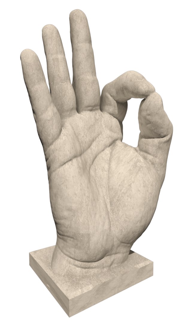 3d Ok Sculpture Model