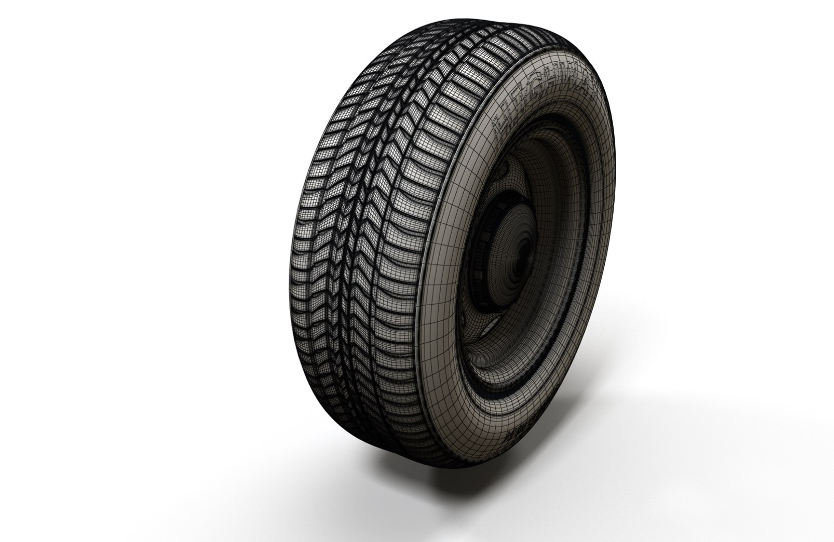 3D police car wheel tire - TurboSquid 1629743
