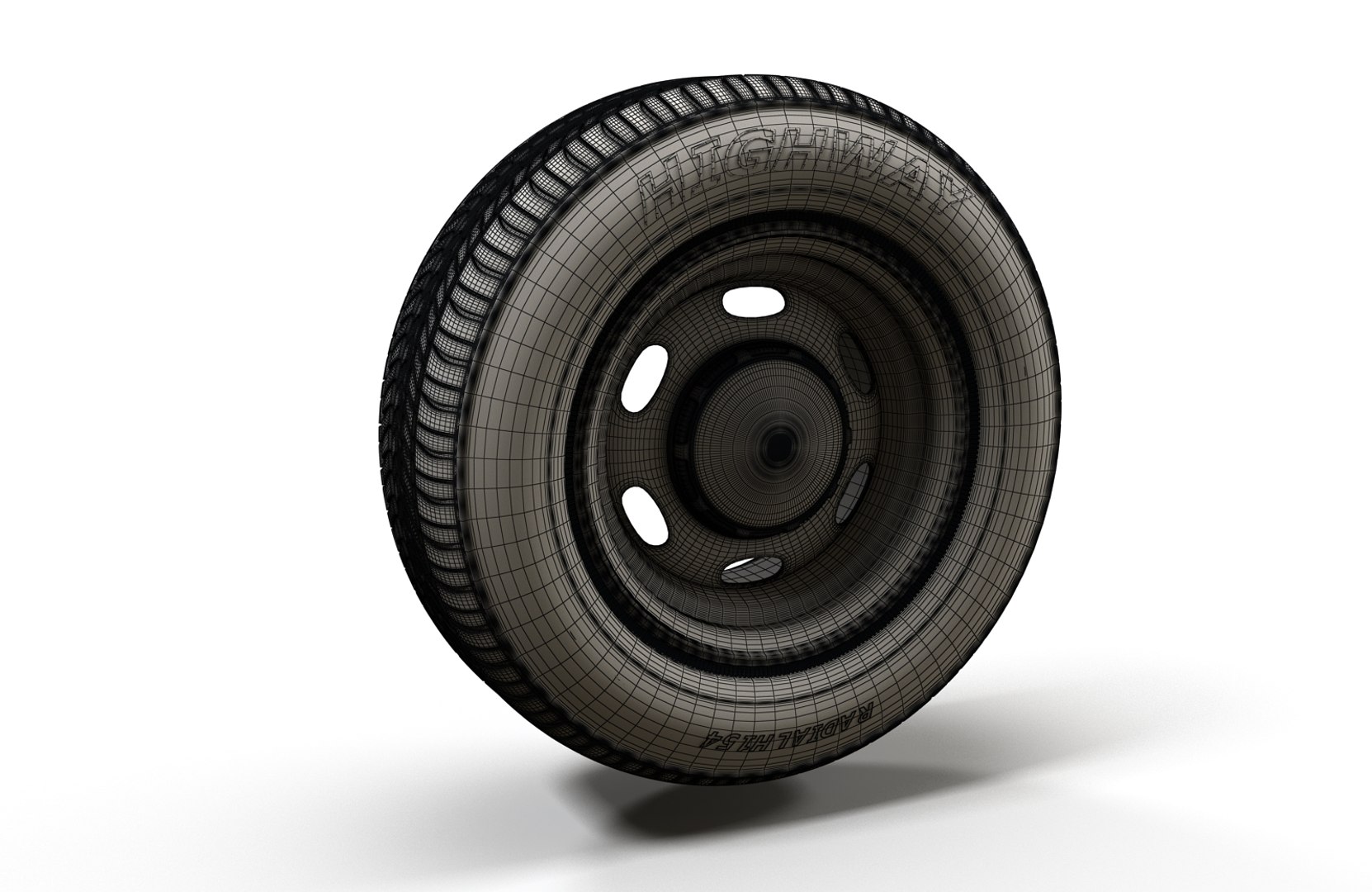 3D police car wheel tire - TurboSquid 1629743