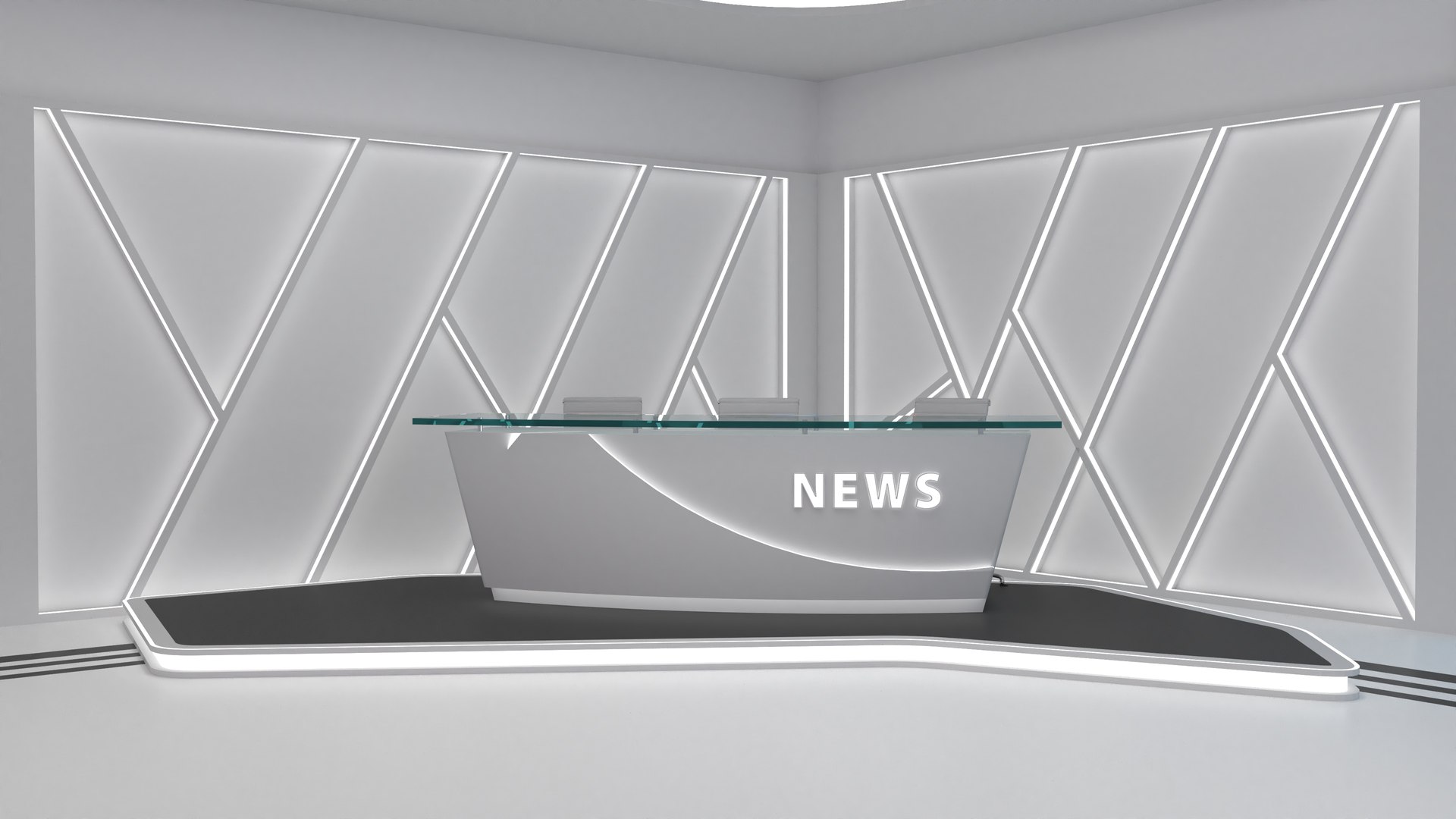 News Set 3D Model - TurboSquid 2063138