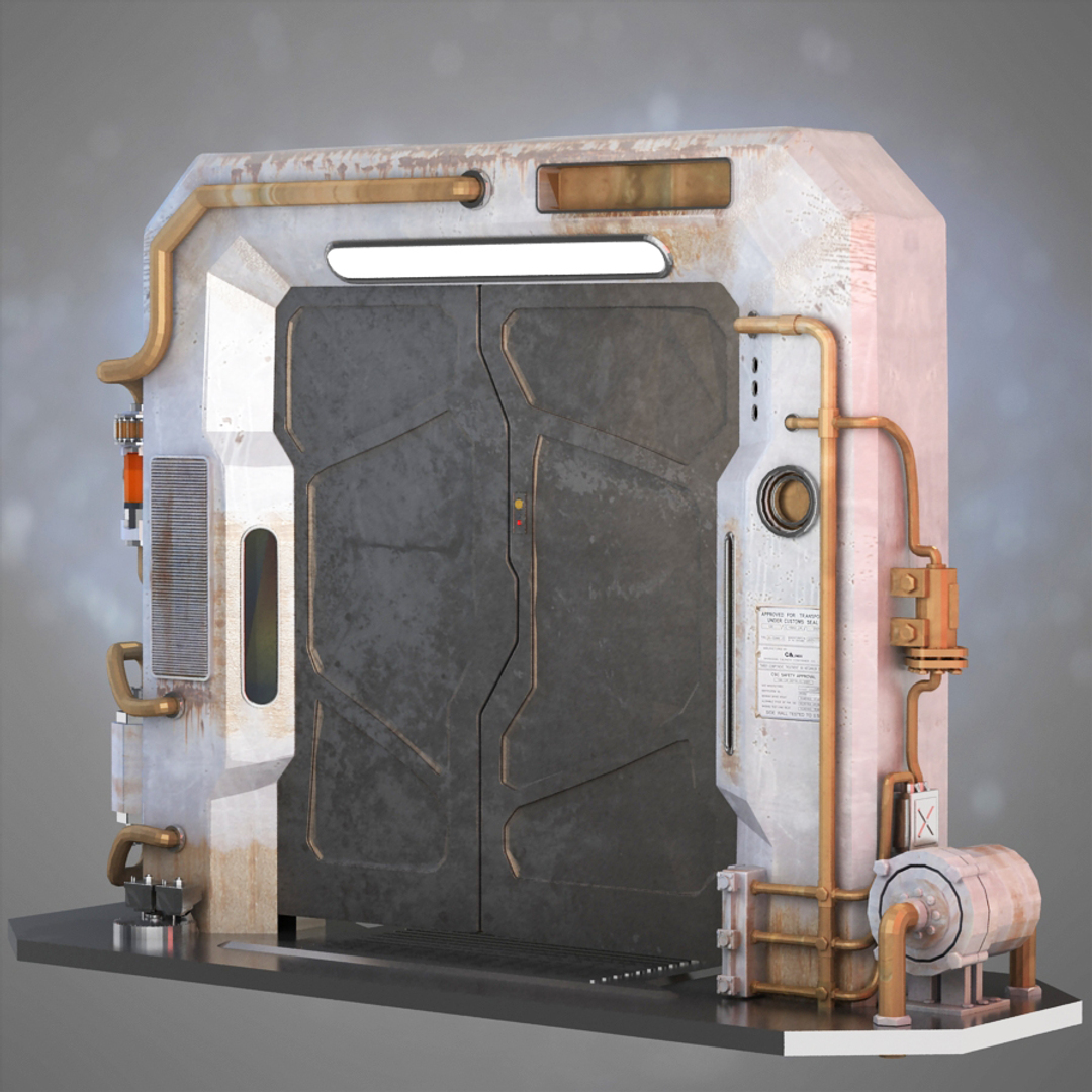 sci-fi door 3d model