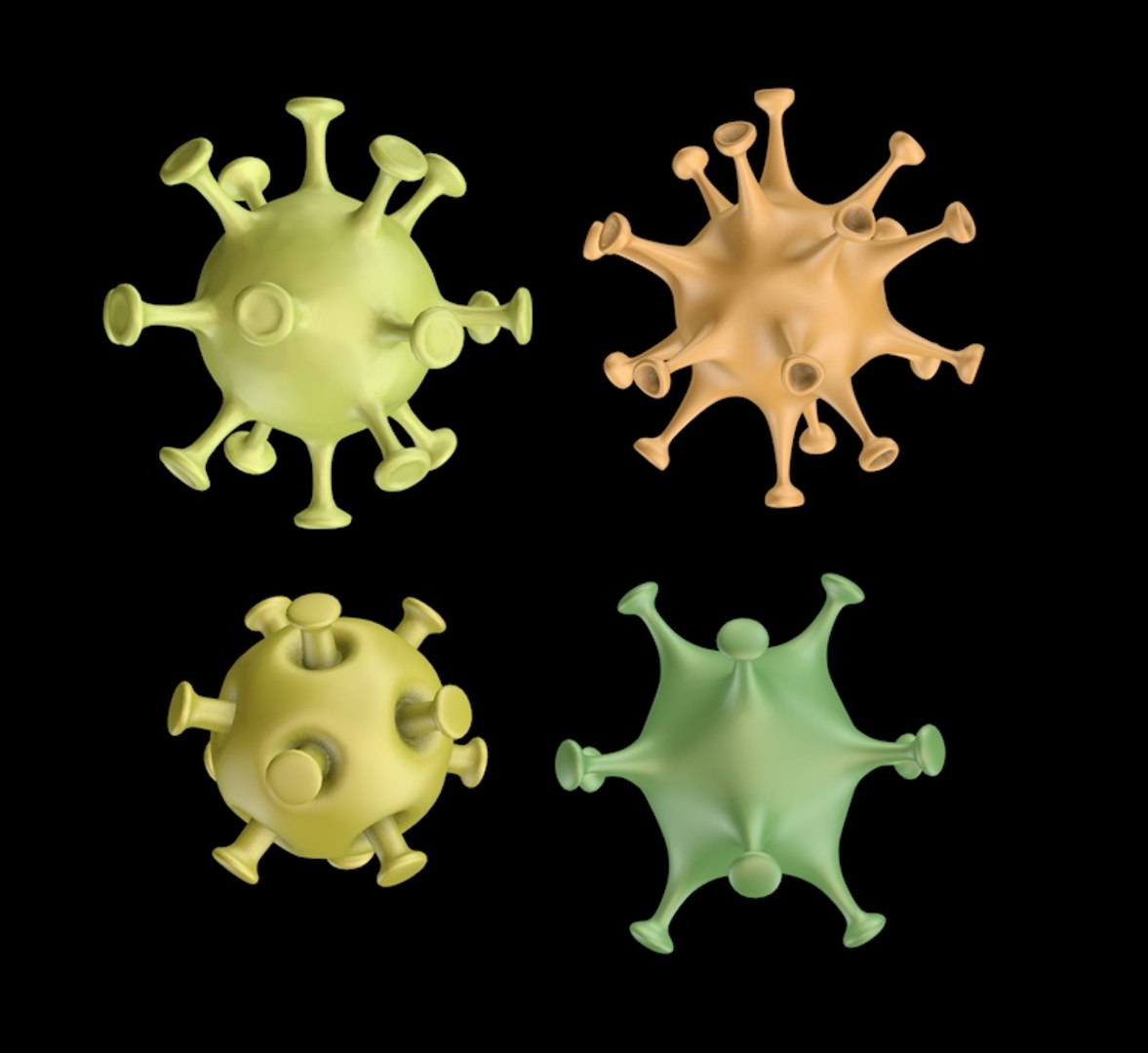 3D Model Virus Pack - TurboSquid 1527660
