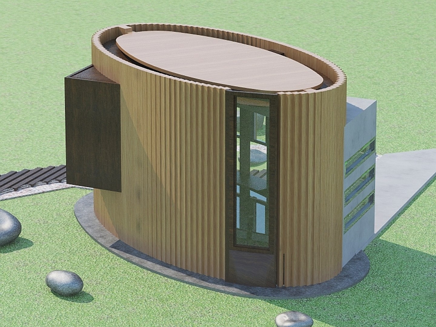 3d garden house model