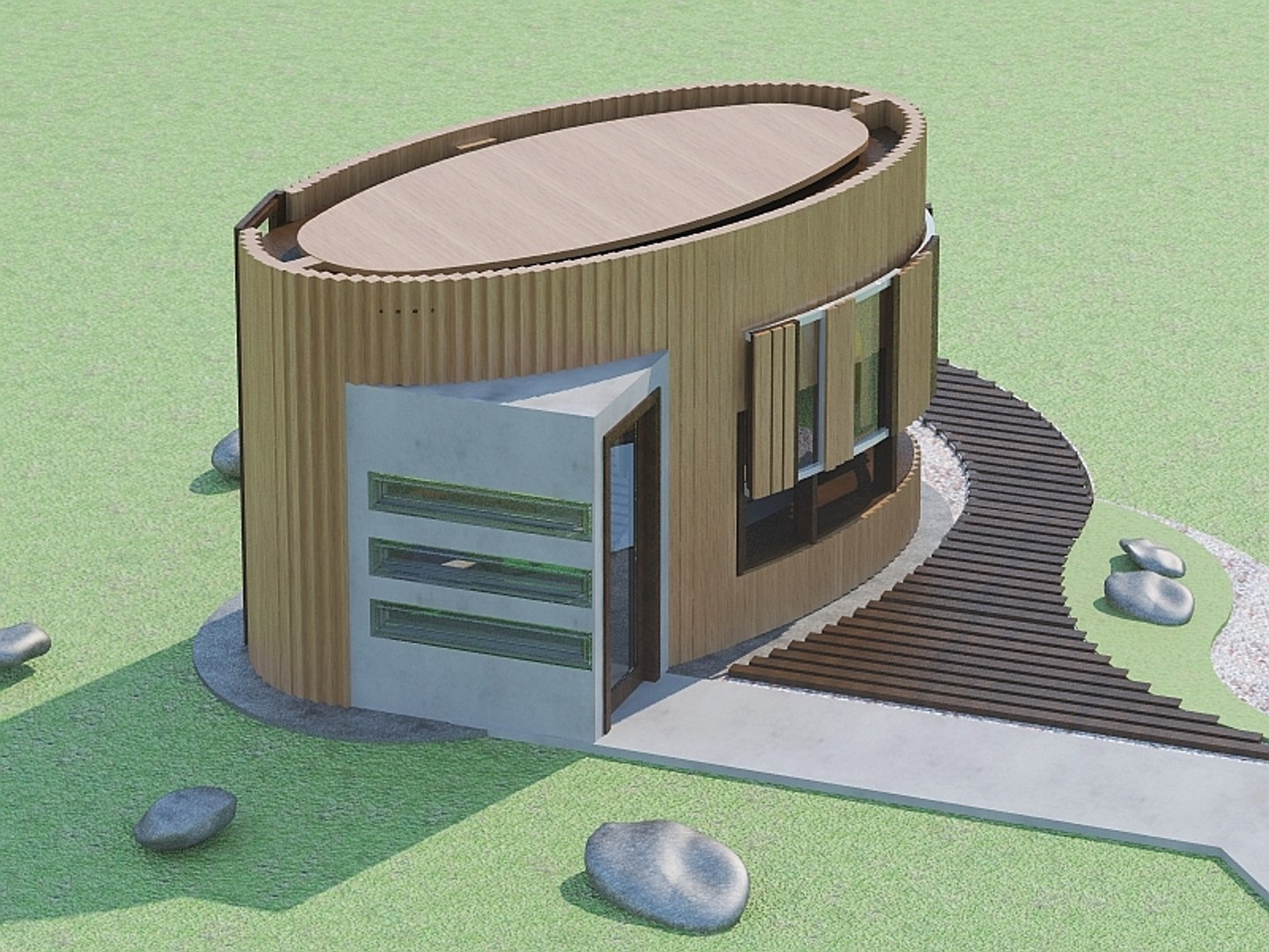 3d garden house model