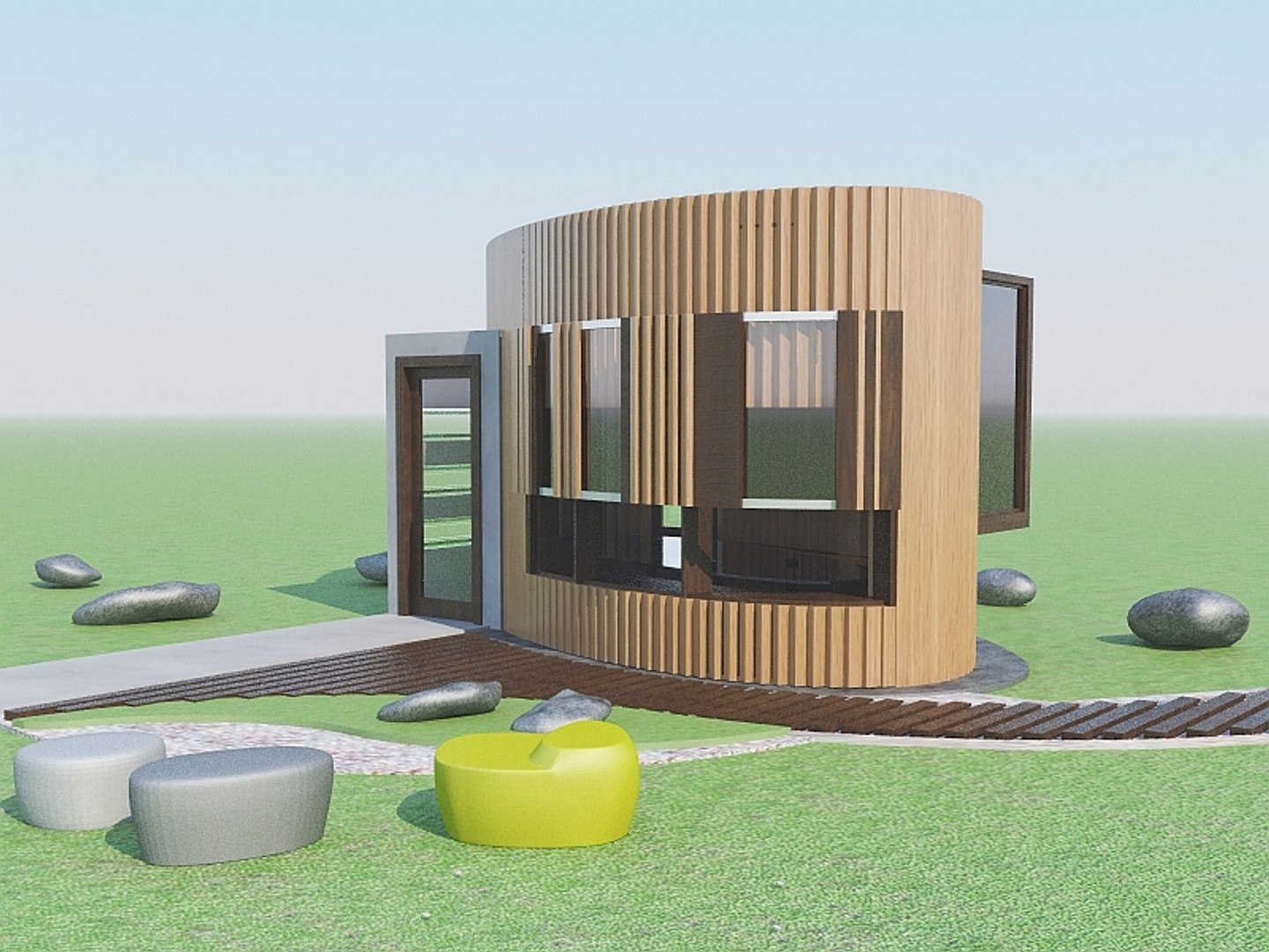 3d garden house model