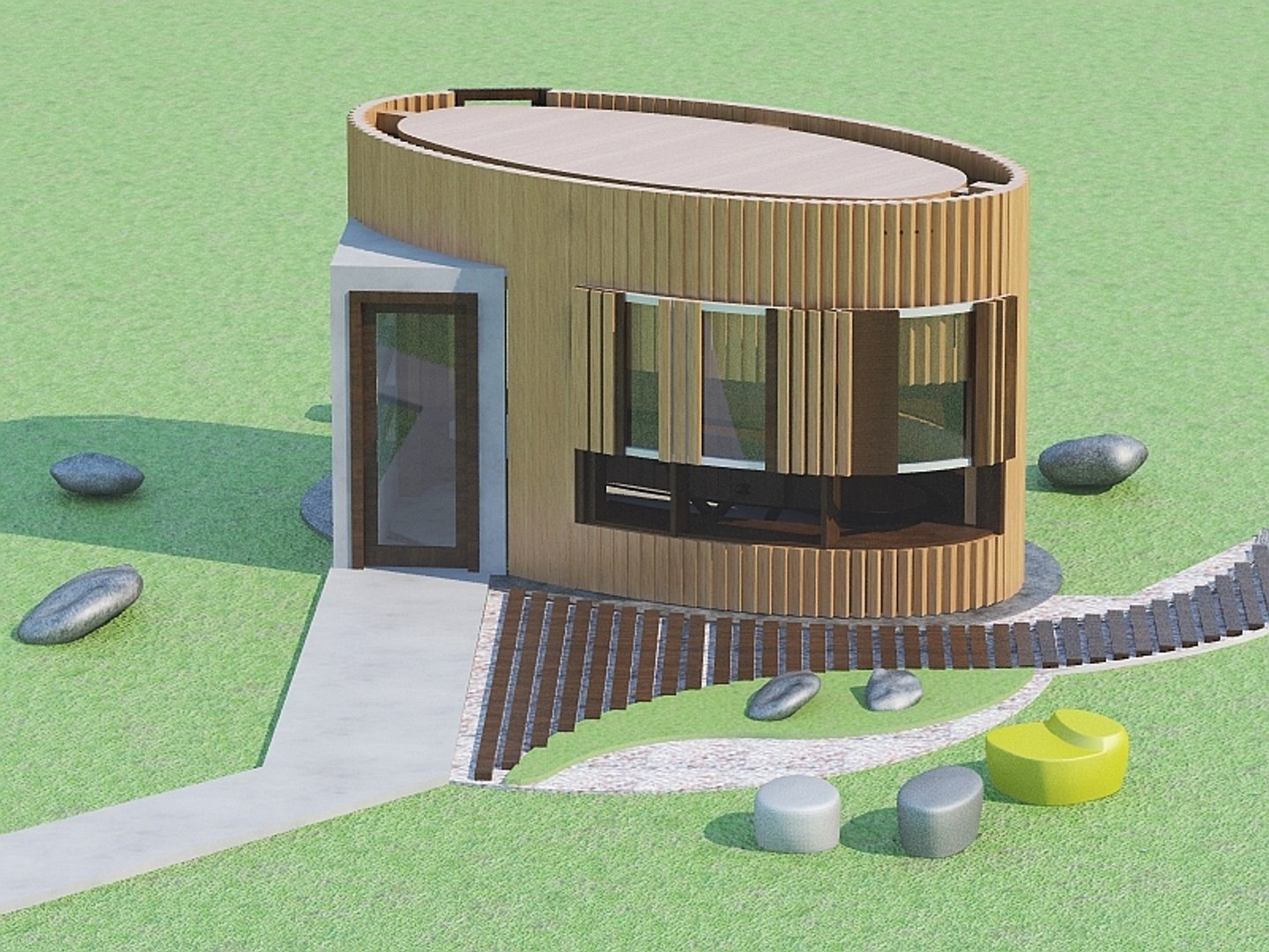 3d garden house model