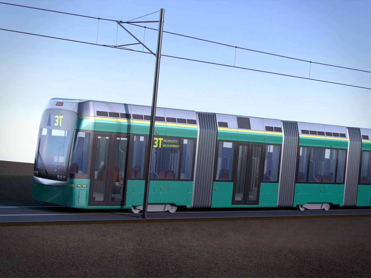 3d Variotram Helsinki Model